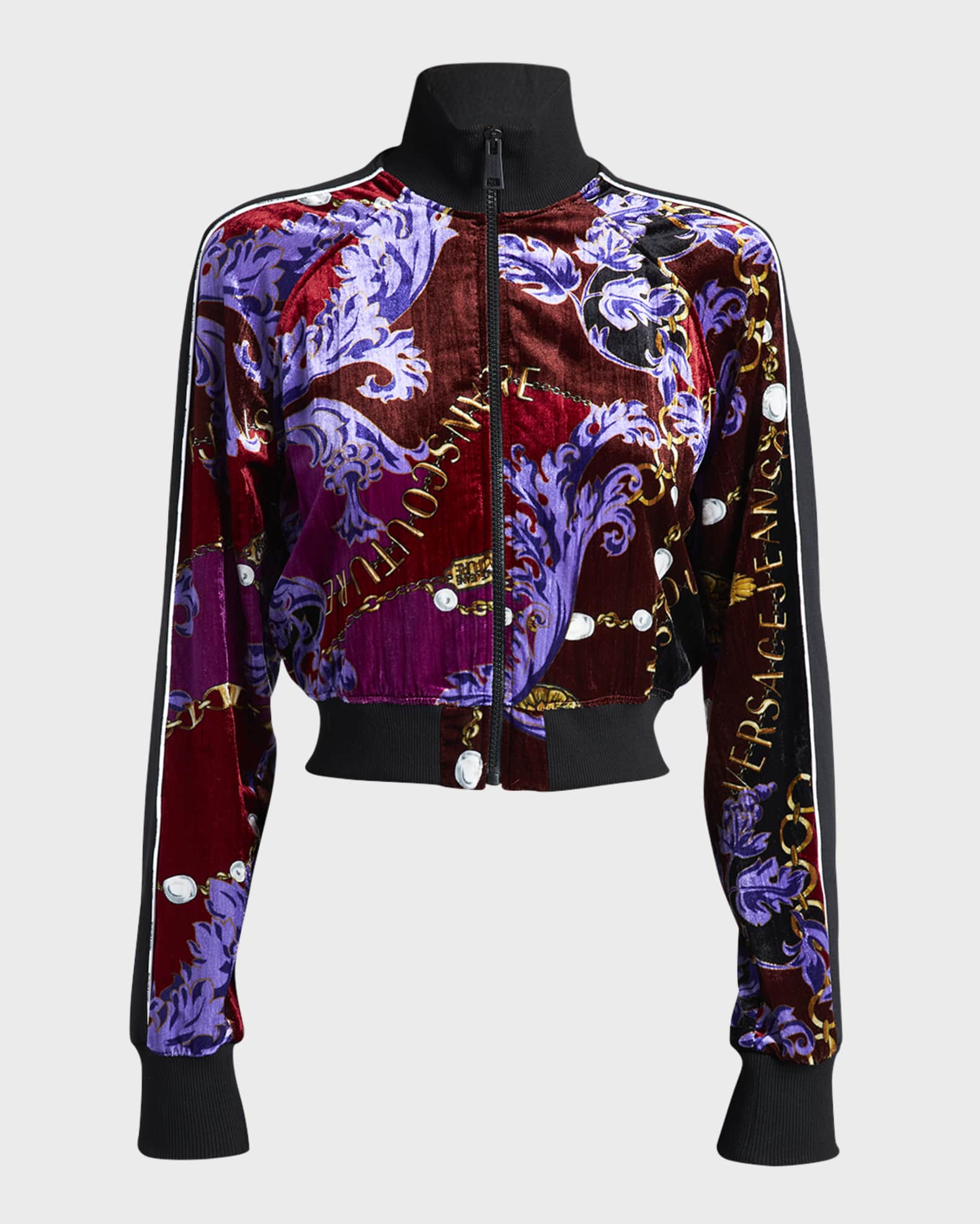 Versace Jeans Couture Chain Couture Cropped Jacket | Neiman Marcus