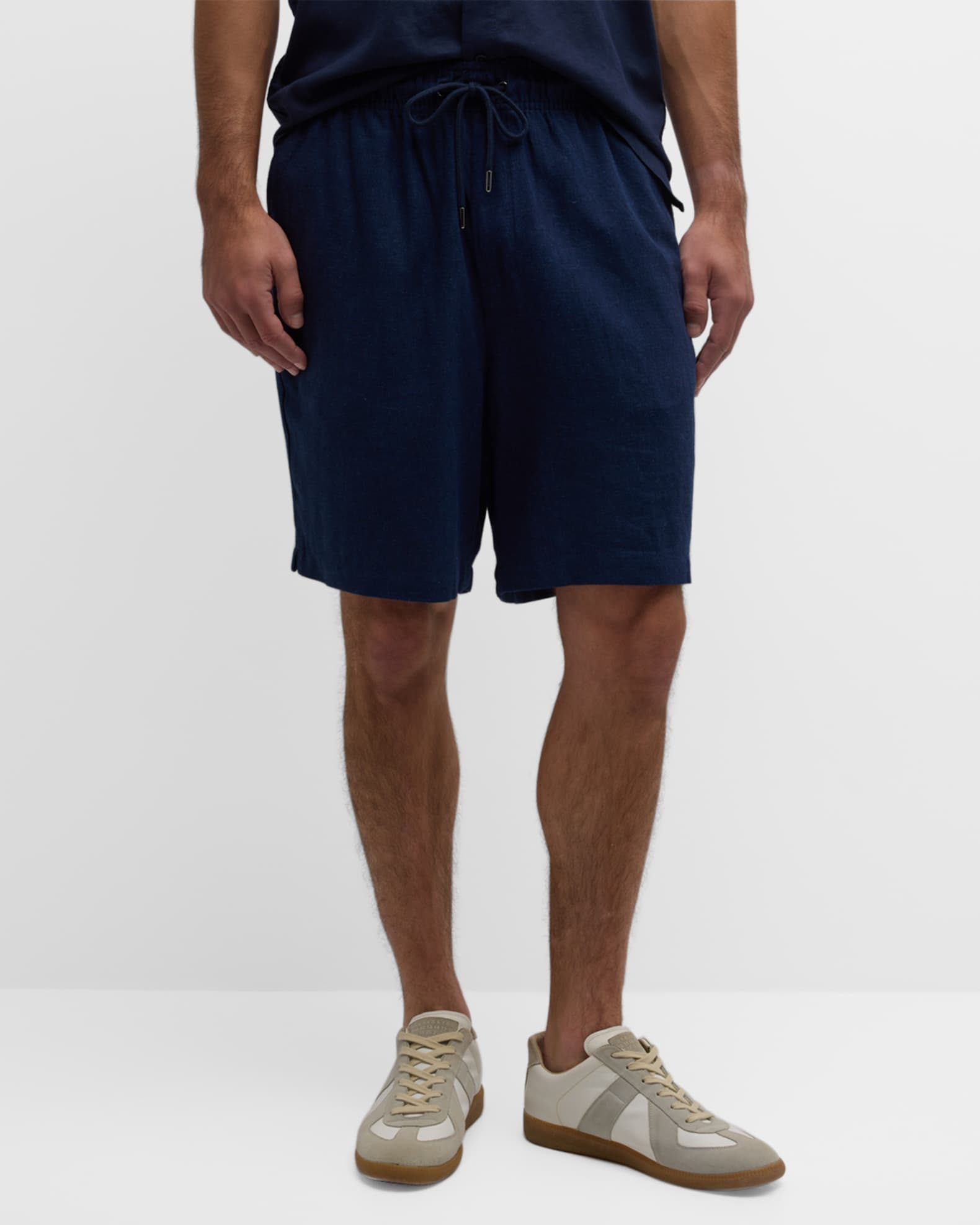 Onia Men's Linen Pull-On Drawstring Shorts | Neiman Marcus