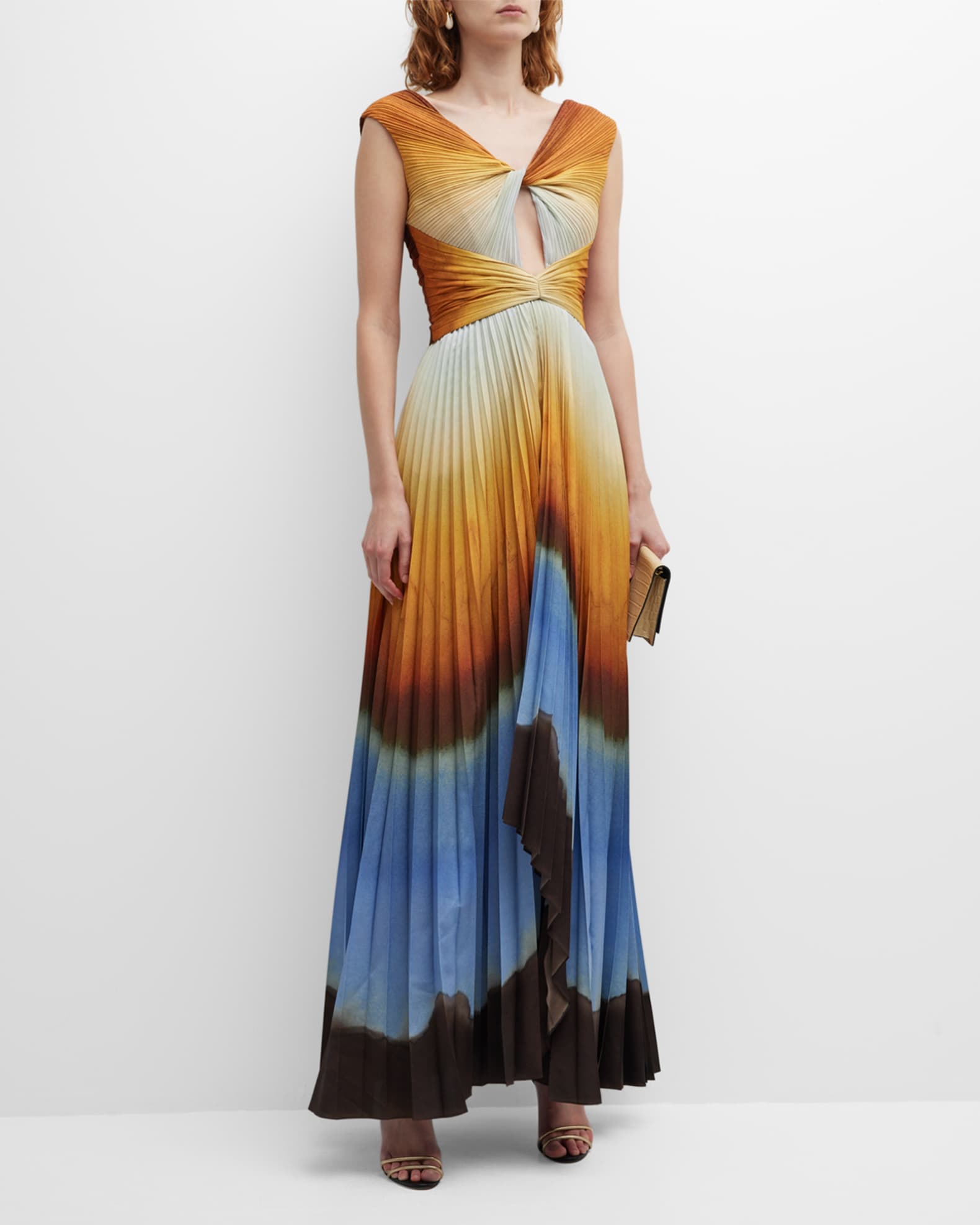 Altuzarra Kalymnos Off-Shoulder Pleated Gown | Neiman Marcus