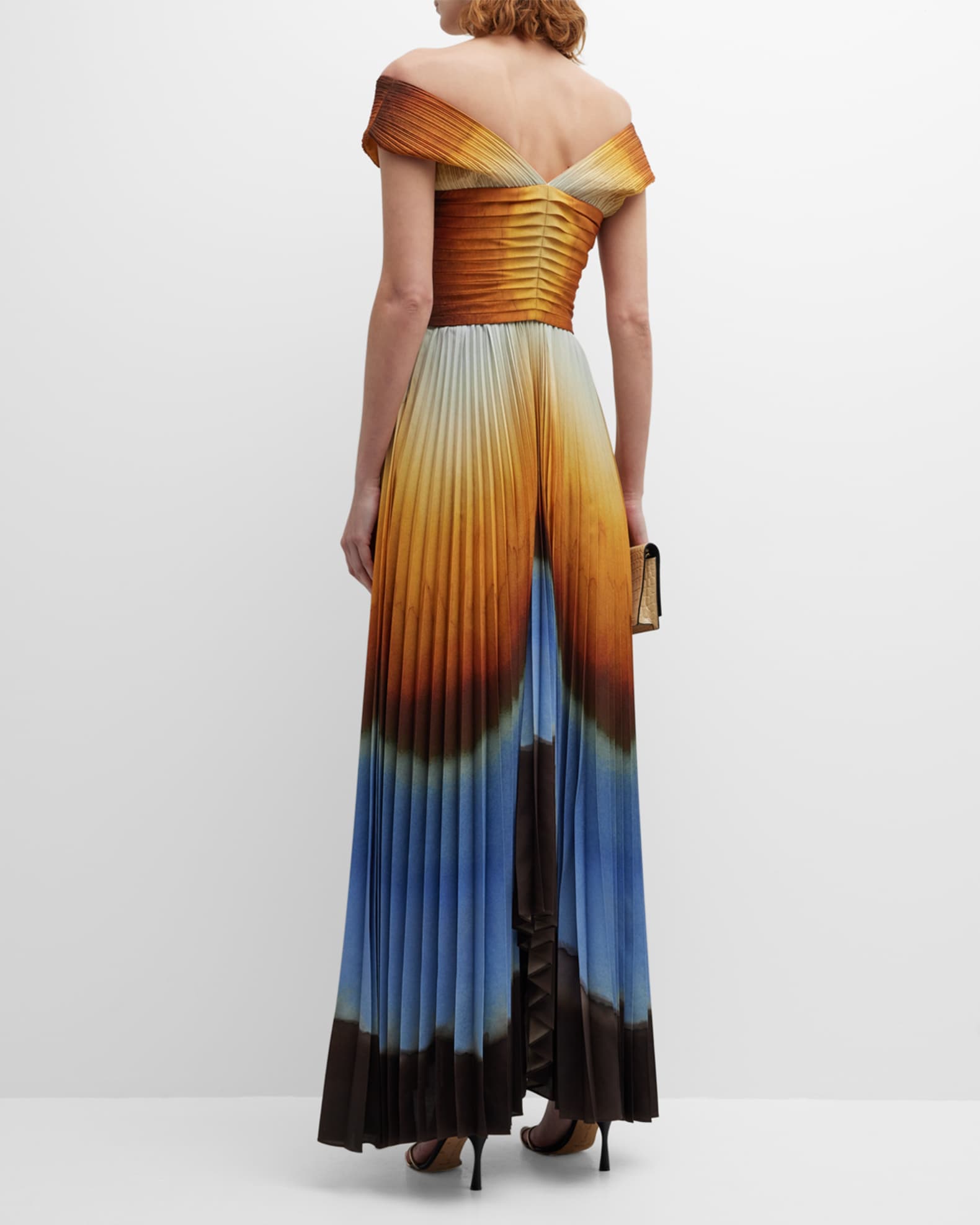 Altuzarra Kalymnos Off-Shoulder Pleated Gown | Neiman Marcus