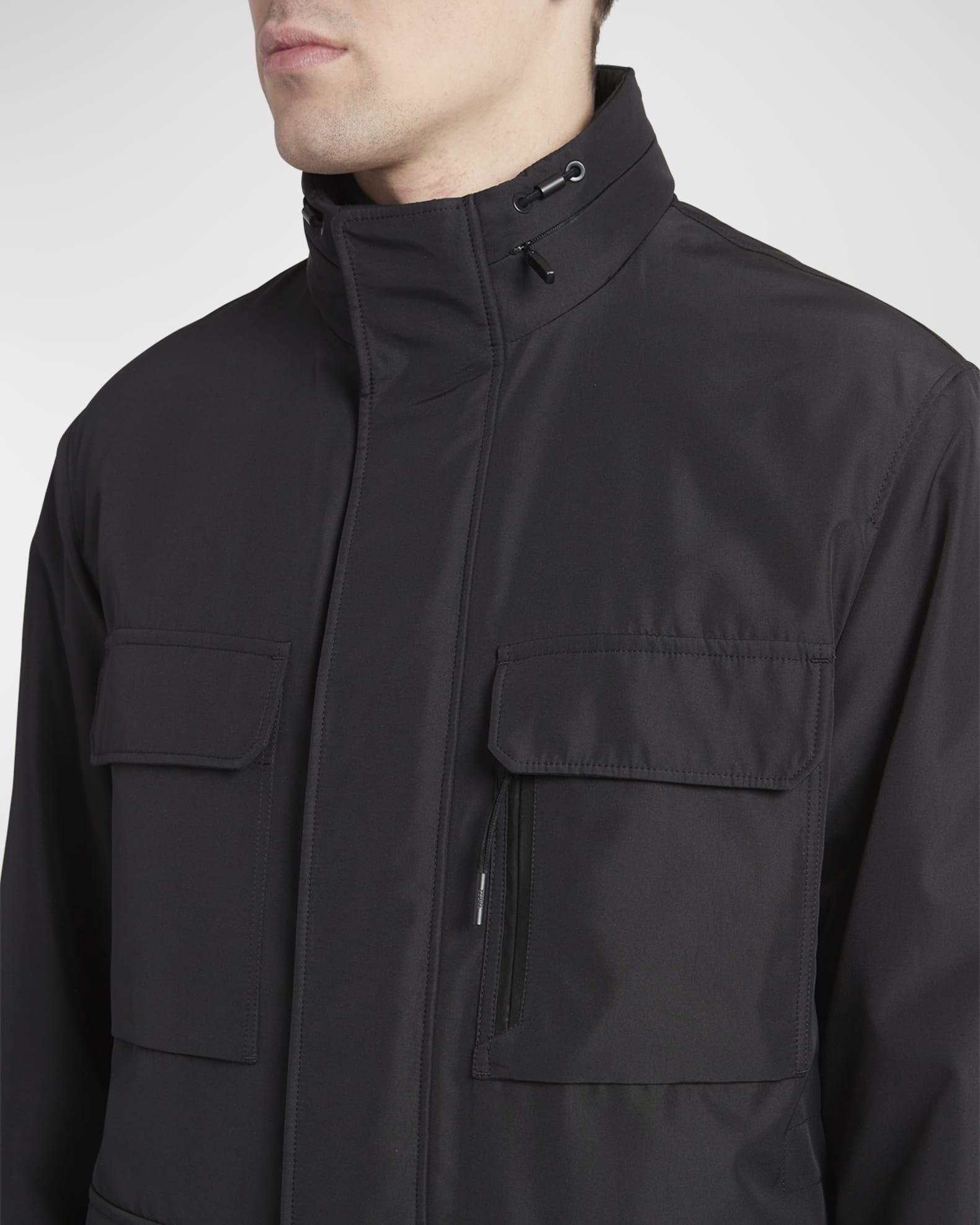 ZEGNA Men's Field Jacket with Stowaway Hood | Neiman Marcus