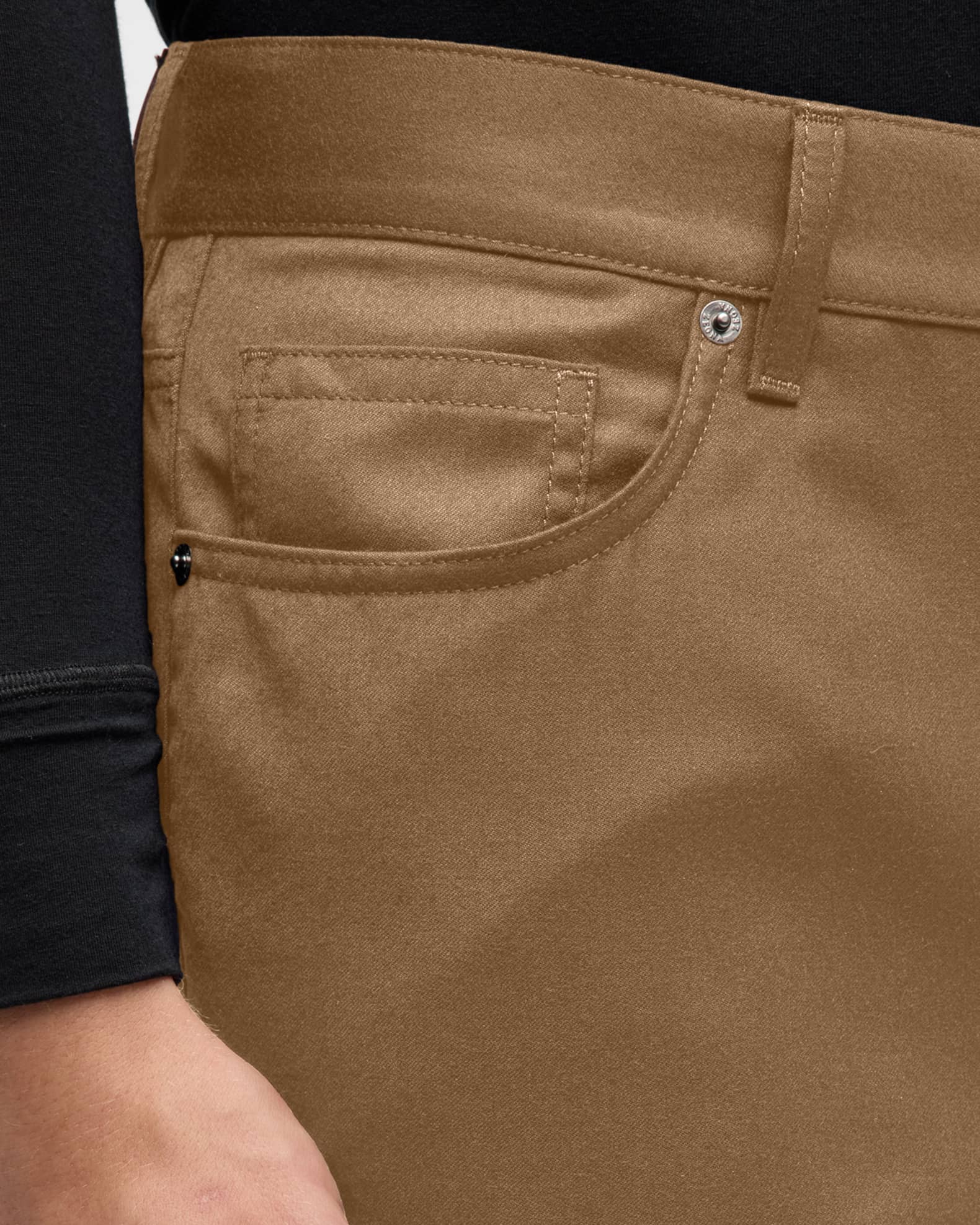 ZEGNA Men's Vicuna Wool Flannel Straight 5-Pocket Pants | Neiman Marcus