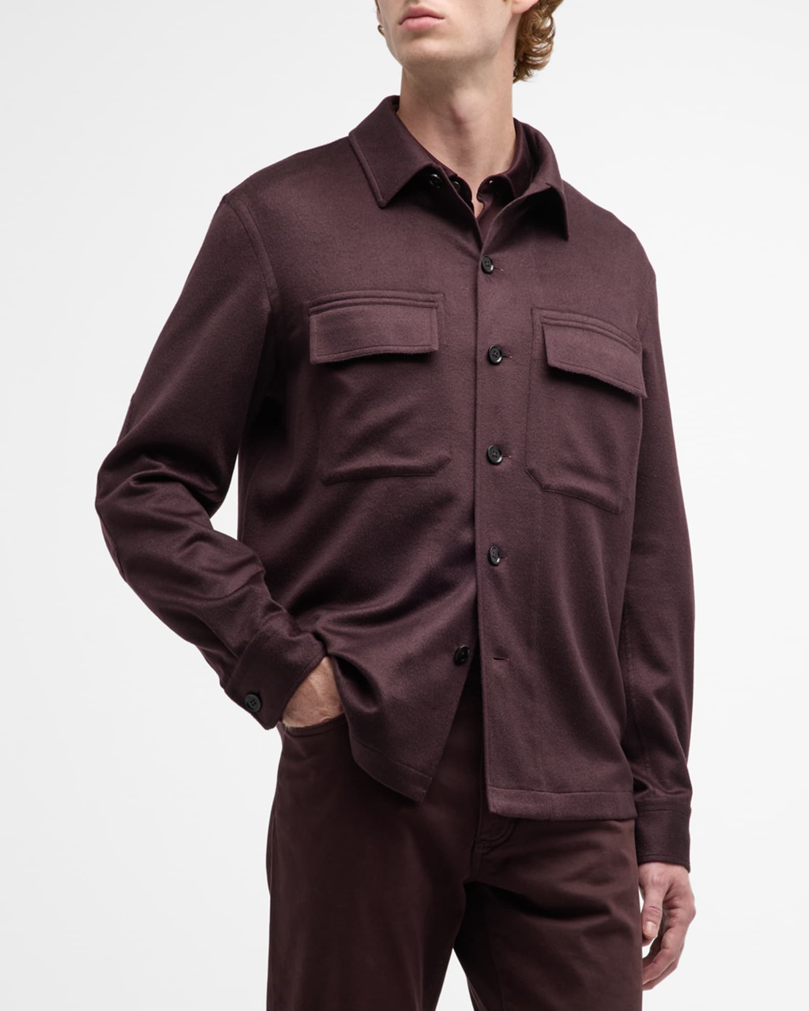 ZEGNA Men's Oasi Cashmere Overshirt | Neiman Marcus