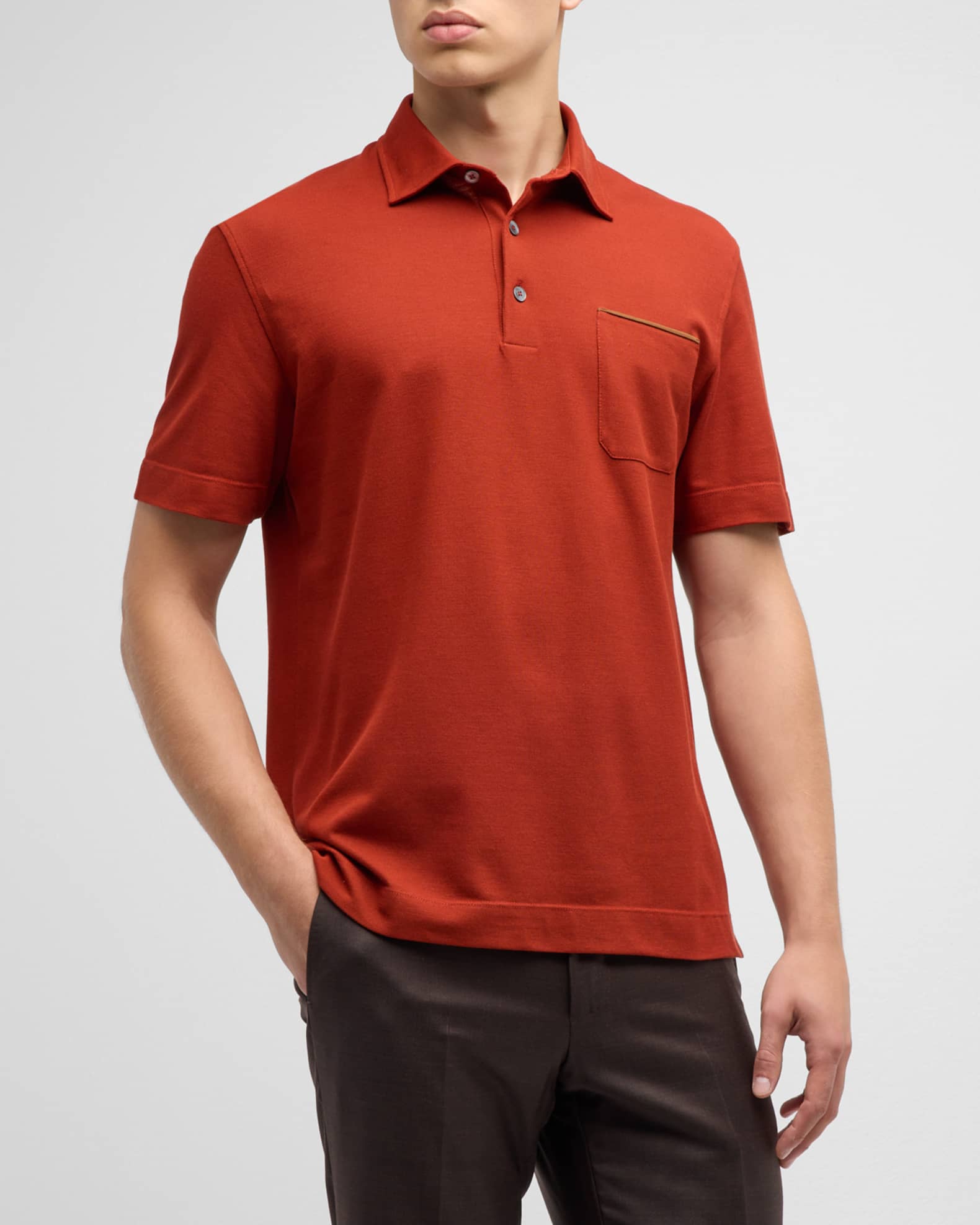 ZEGNA Men's Pocket Polo Shirt | Neiman Marcus