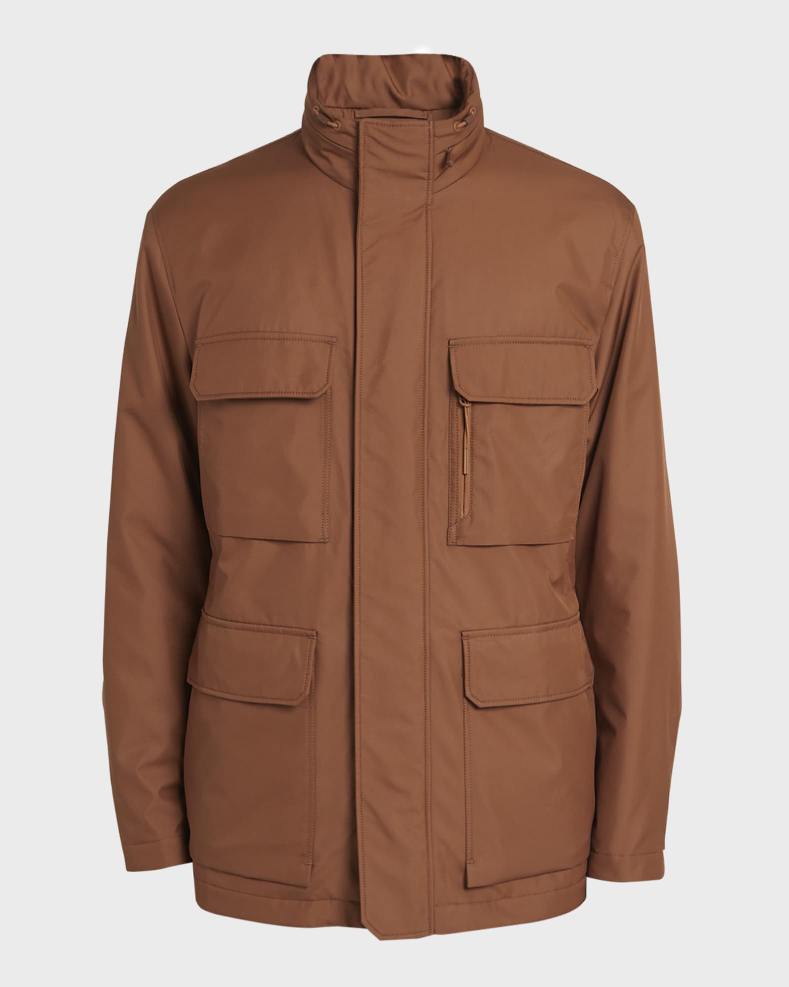 ZEGNA Men's Concealed Zip Field Jacket | Neiman Marcus