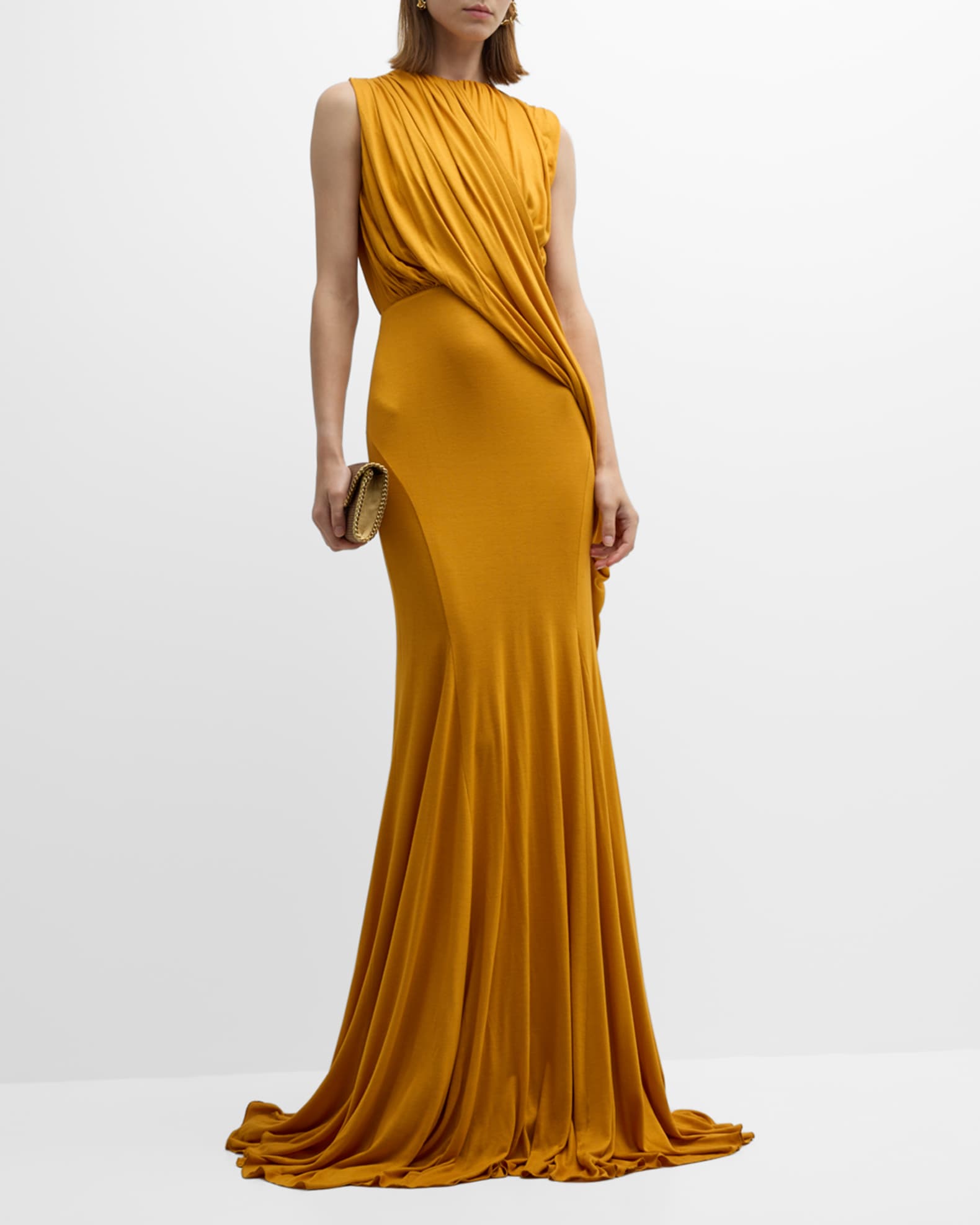 Altuzarra Mandilou Draped Cape Gown | Neiman Marcus