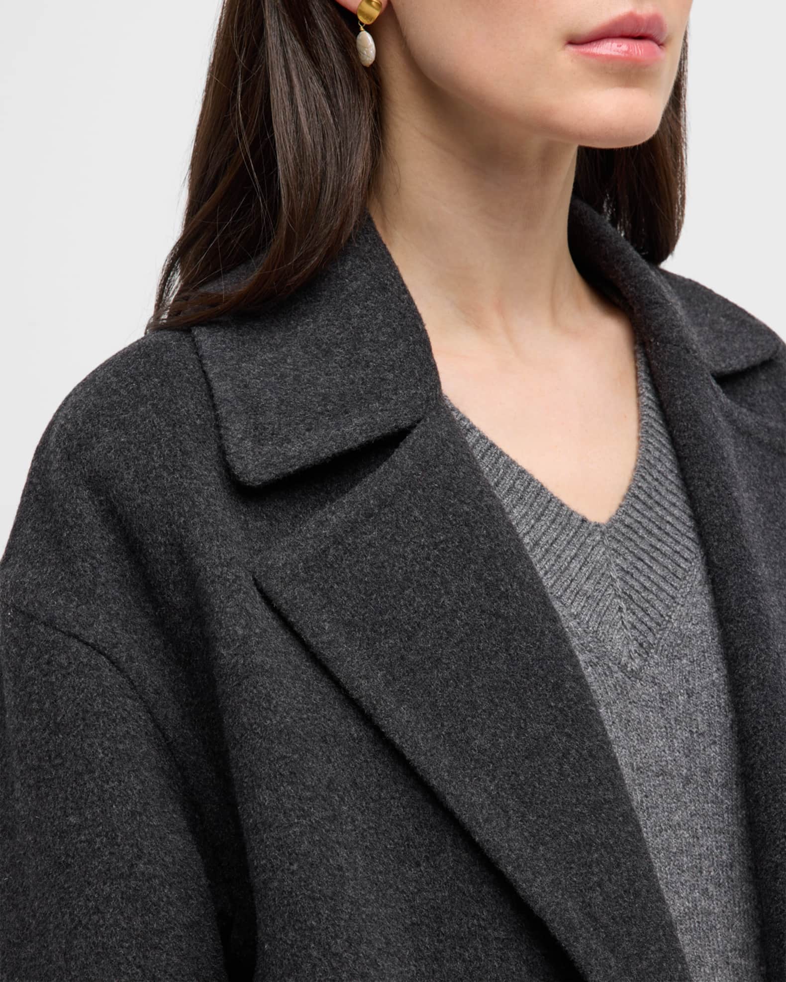 Vince Double-Breasted Wool-Blend Car Coat | Neiman Marcus