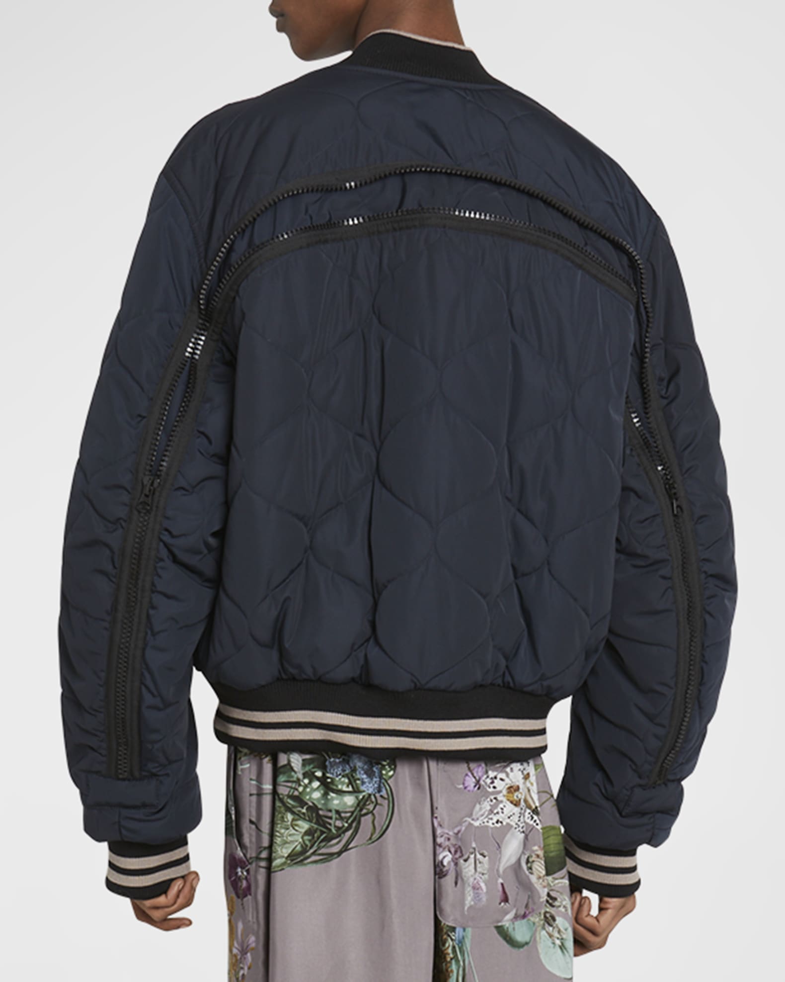 Dries Van Noten Men's Vellow Quilted Back-Zip Jacket | Neiman Marcus