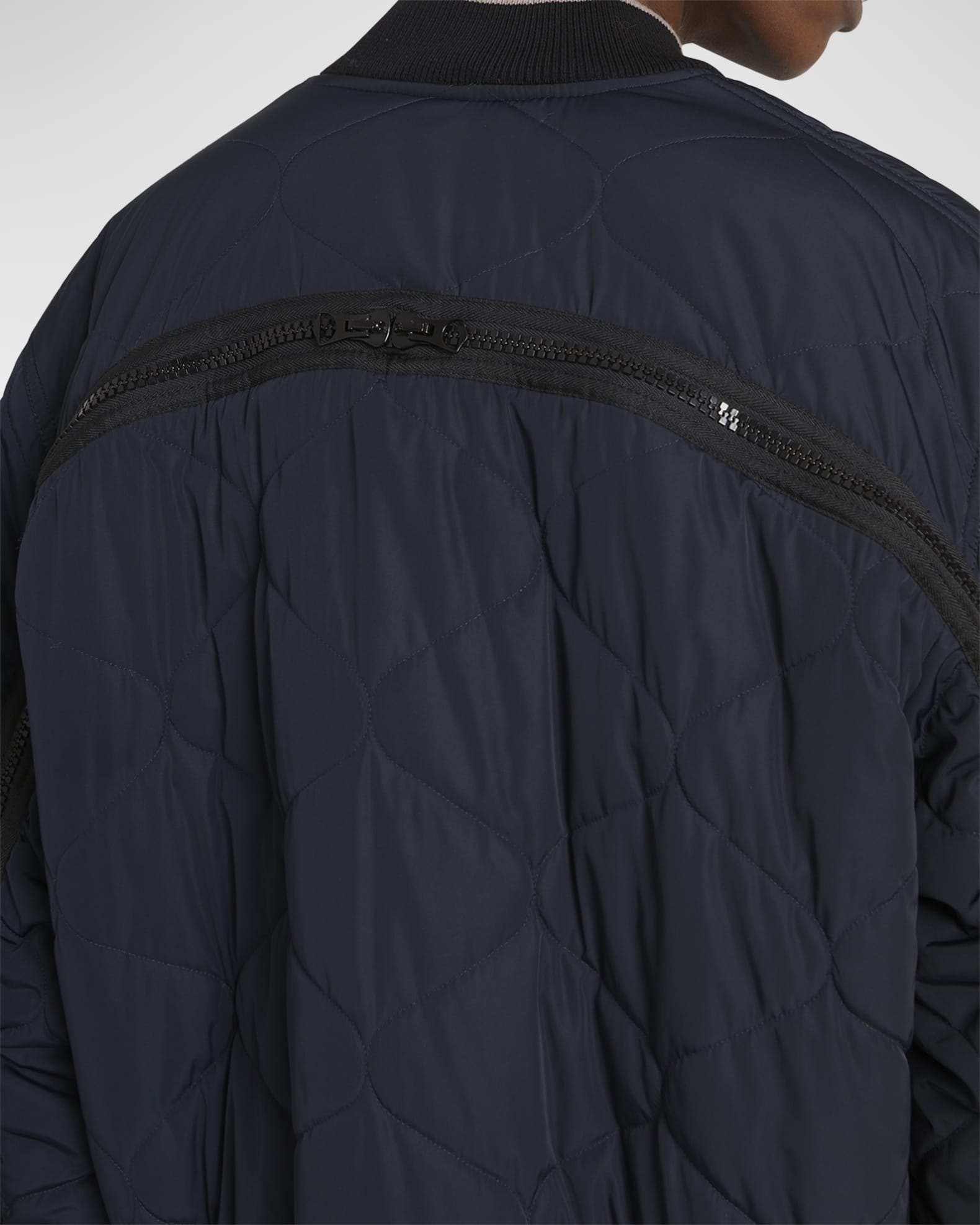 Dries Van Noten Men's Vellow Quilted Back-Zip Jacket | Neiman Marcus