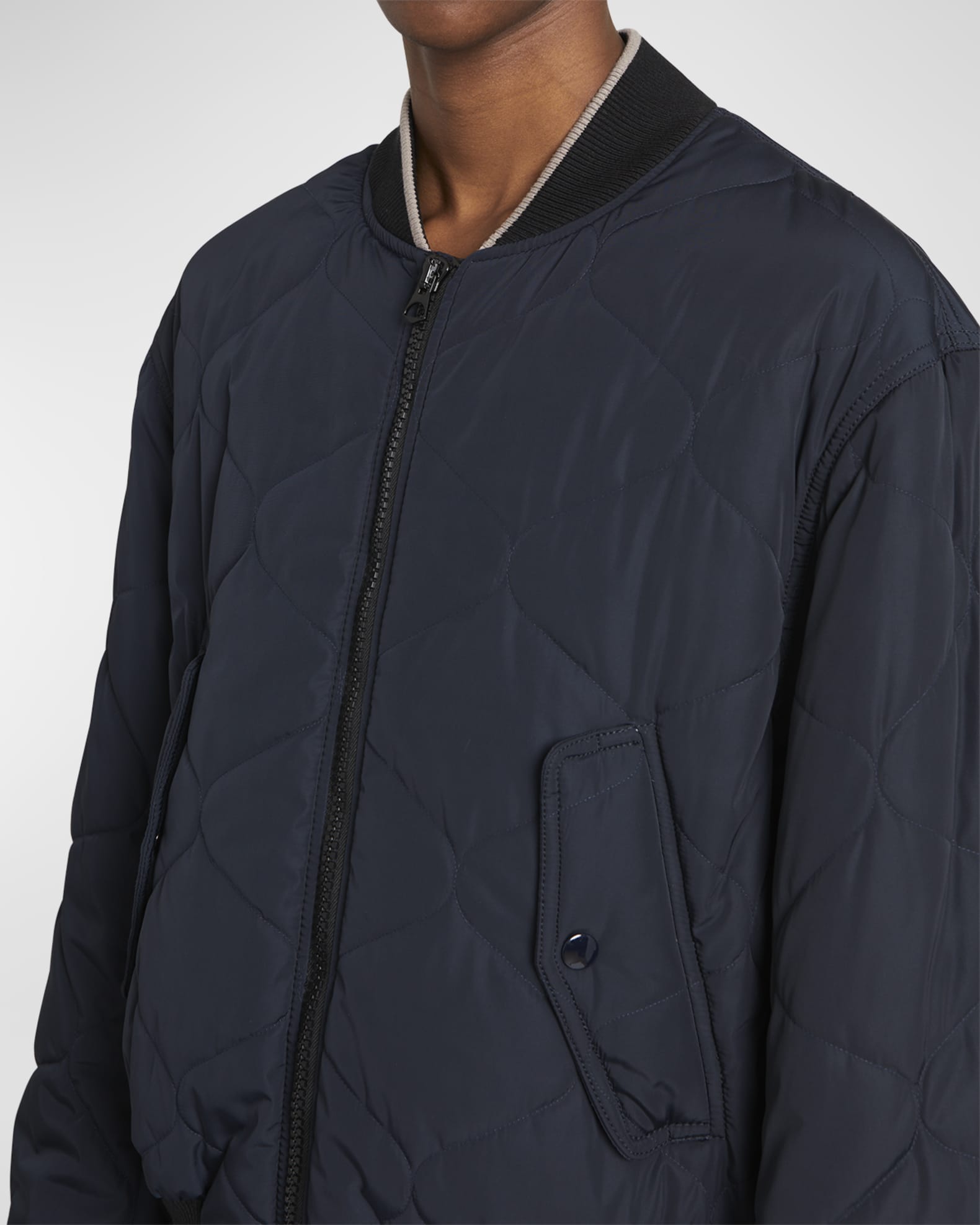 Dries Van Noten Men's Vellow Quilted Back-Zip Jacket | Neiman Marcus