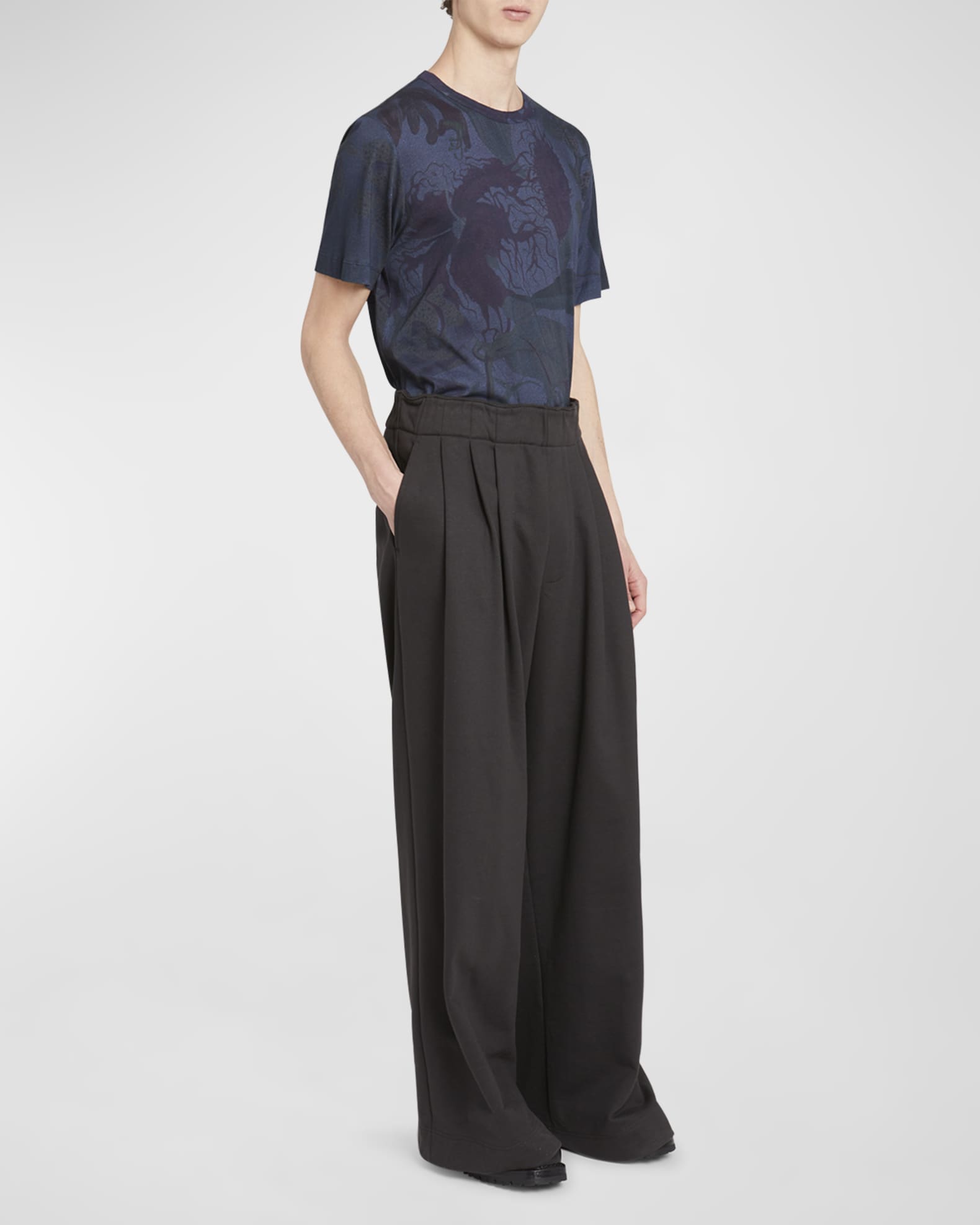 Dries Van Noten Men's Hama Wide-Leg Sweatpants | Neiman Marcus