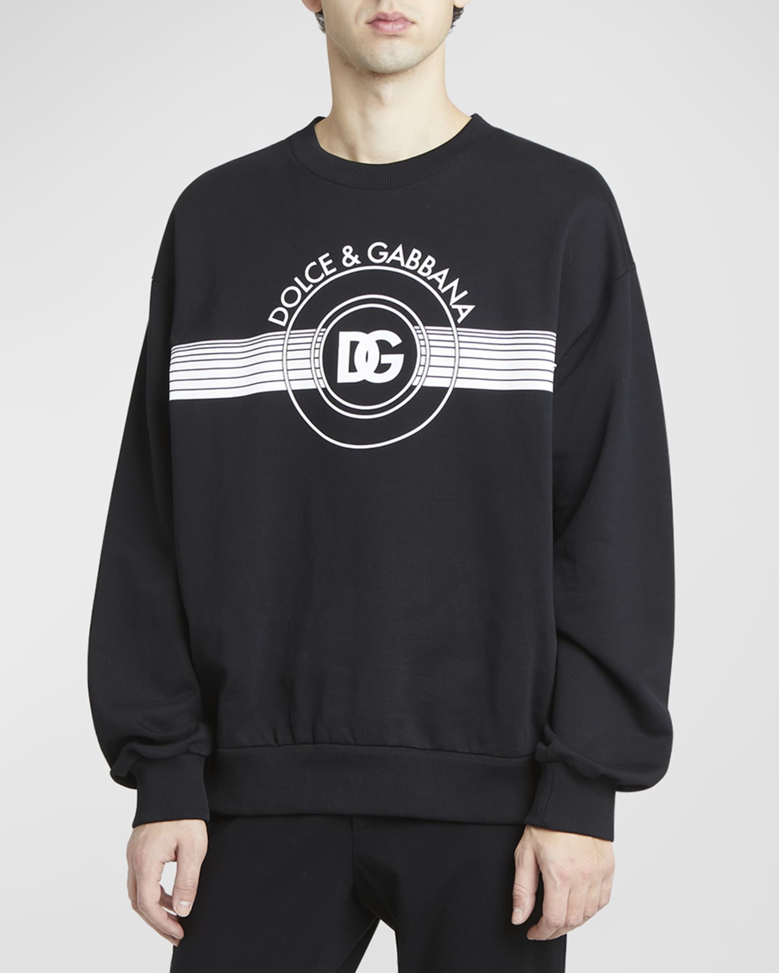 Dolce&Gabbana Men's DG Circle Logo Sweatshirt | Neiman Marcus
