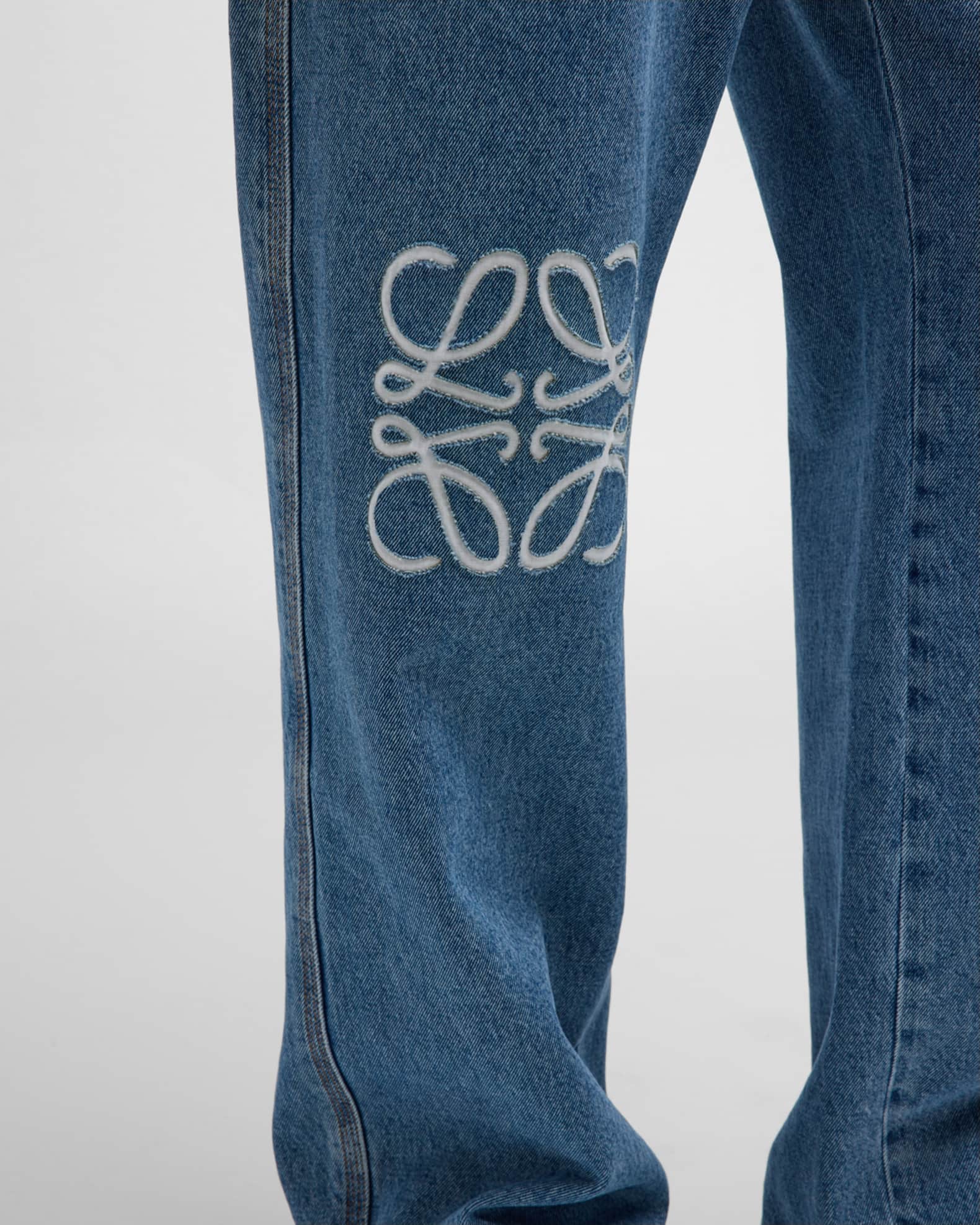 Loewe Men's Anagram Straight-Leg Denim Jeans | Neiman Marcus