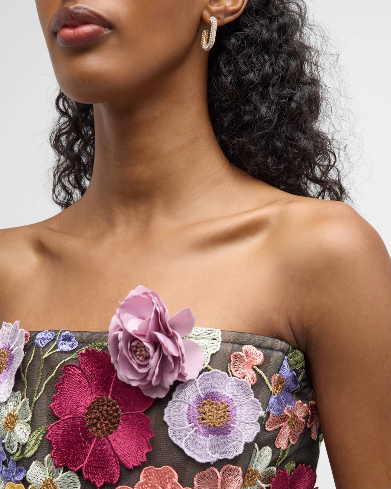 Bronx and Banco Bouquet Maraya Strapless Applique Mini Dress | Neiman ...