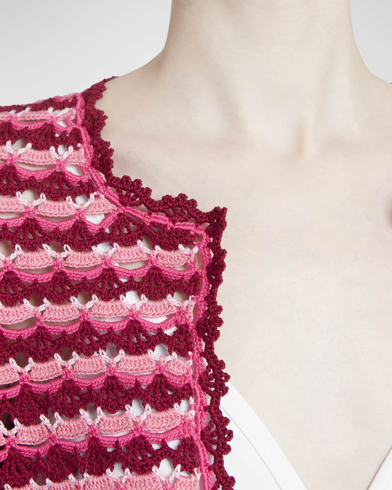 Dolce&Gabbana Fan Crochet Knit Crop Jacket | Neiman Marcus