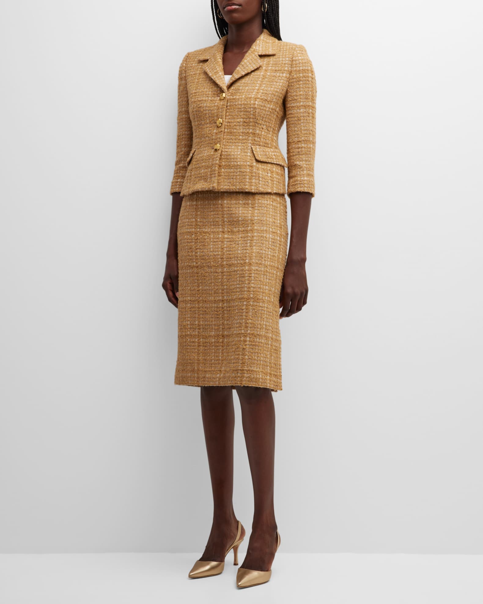 Tonal Soft Check Tweed Collection | Neiman Marcus