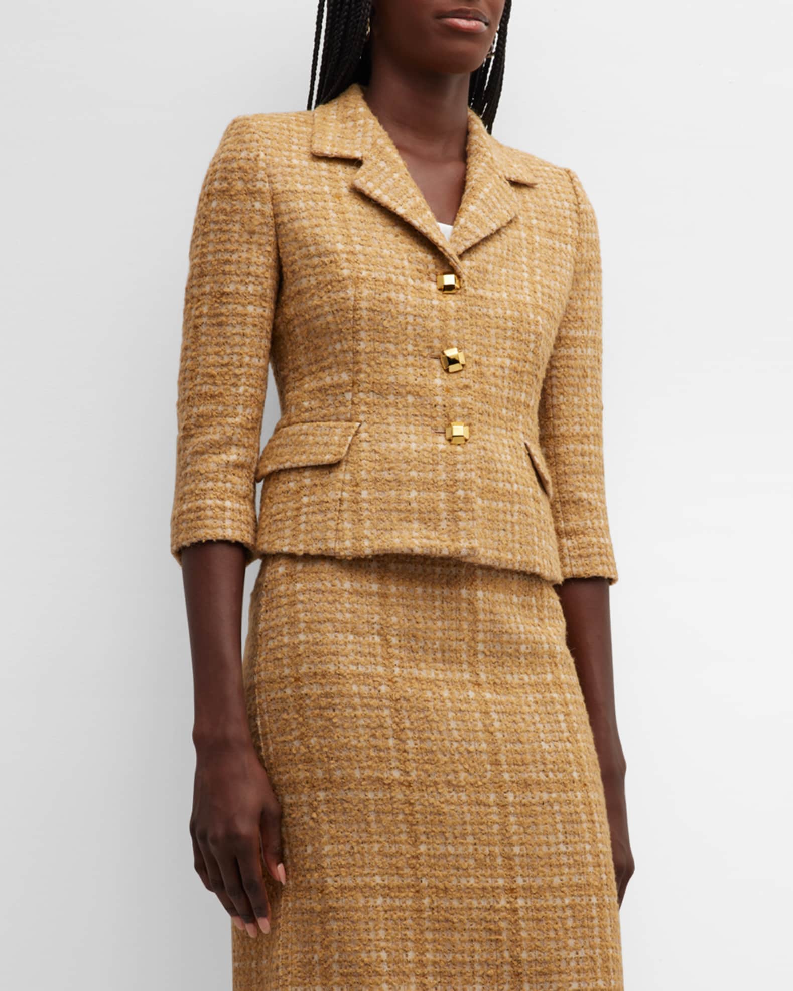 Tonal Soft Check Tweed Collection | Neiman Marcus