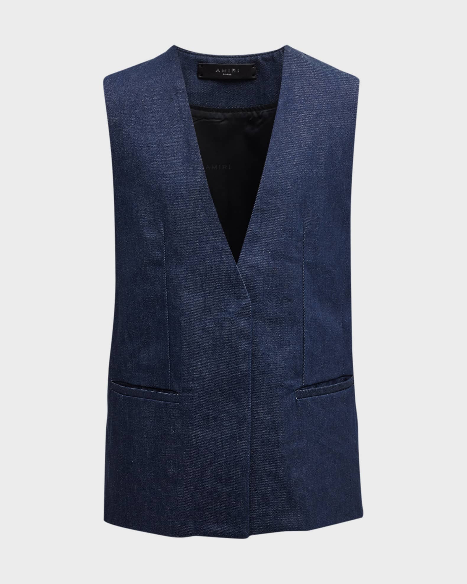 Amiri Raw Indigo Denim Vest | Neiman Marcus