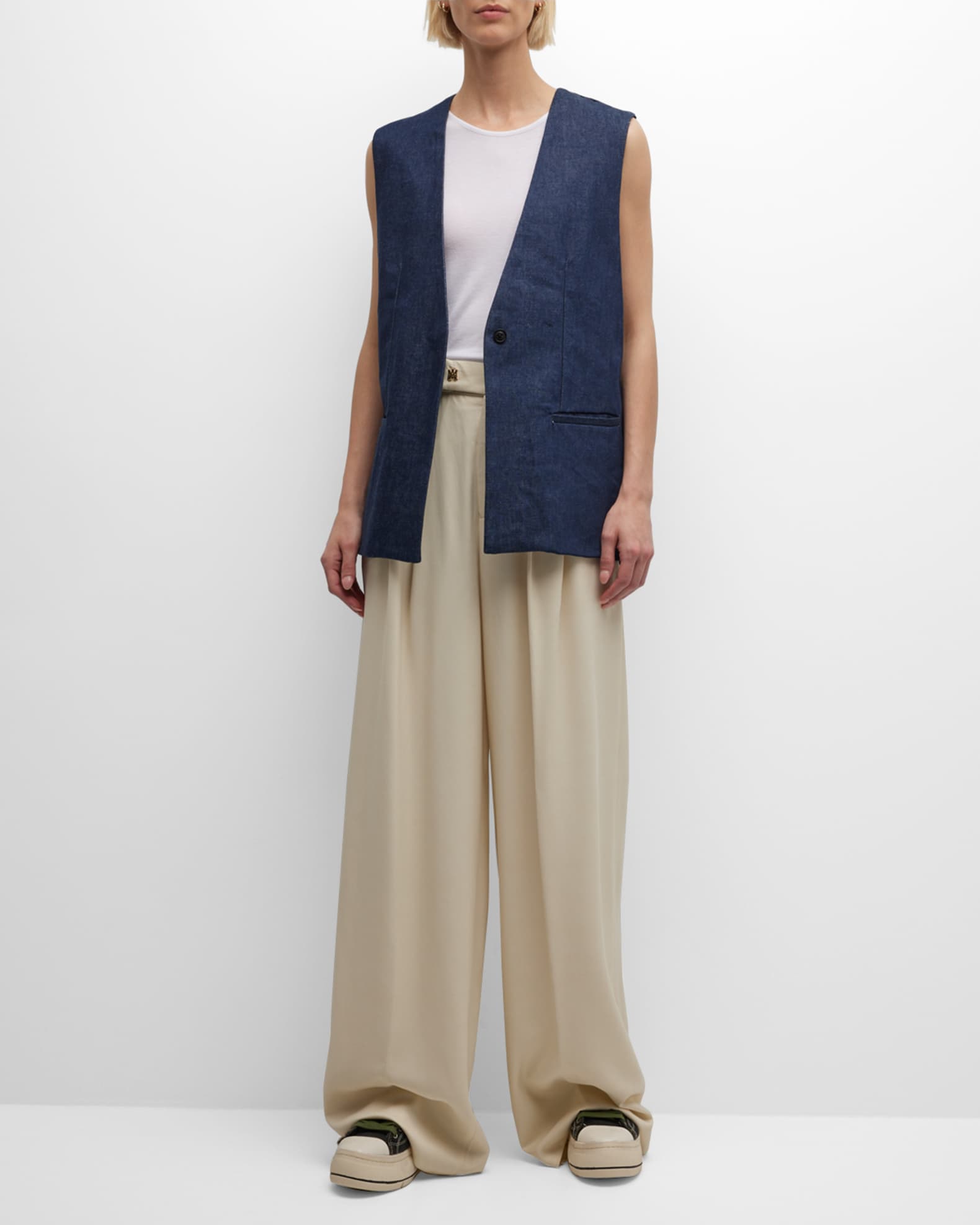 Amiri Raw Indigo Denim Vest | Neiman Marcus