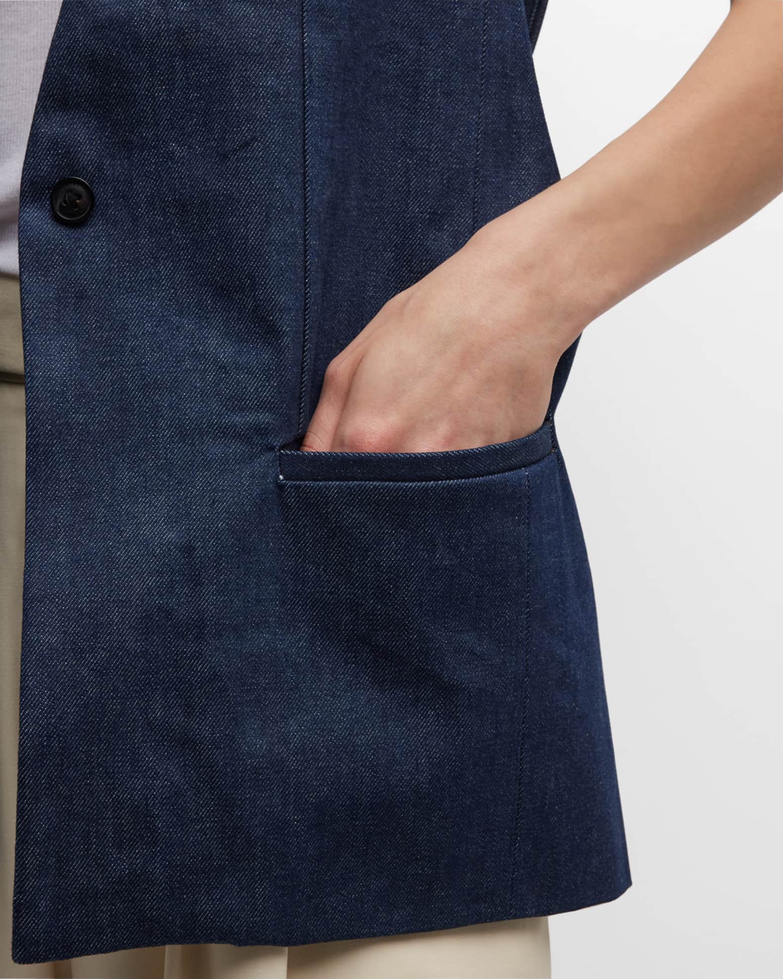 Amiri Raw Indigo Denim Vest | Neiman Marcus