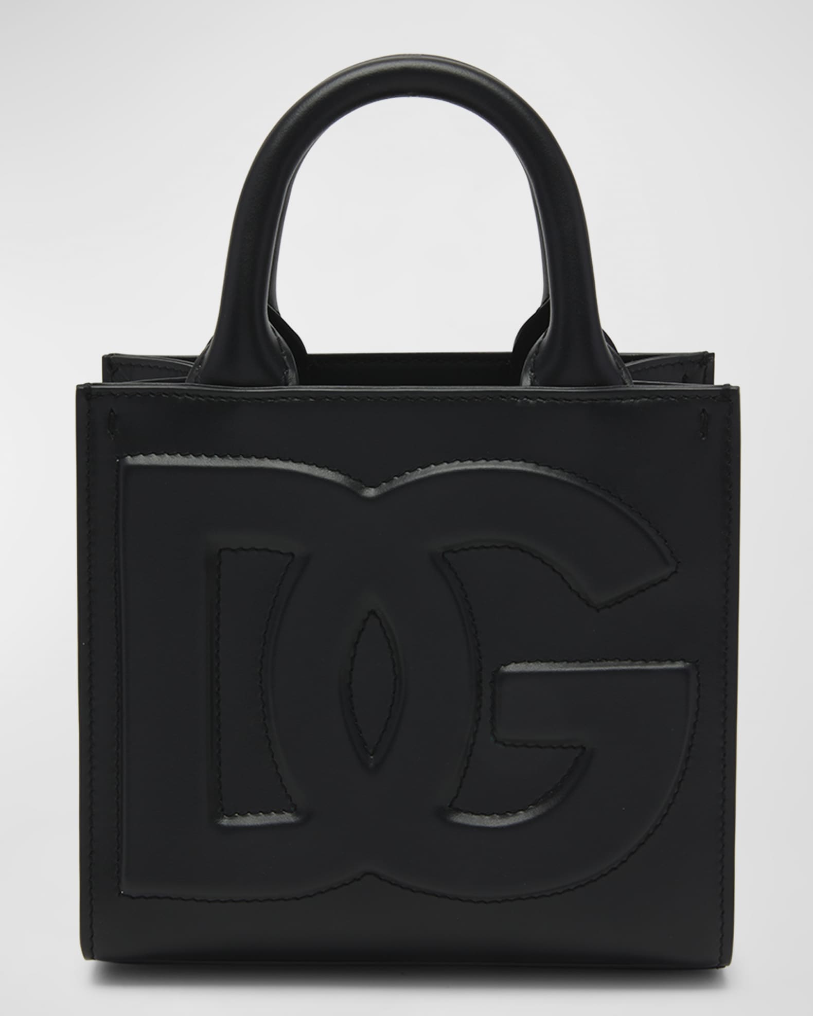 Dolce&Gabbana DG Logo Leather Top-Handle Bag | Neiman Marcus