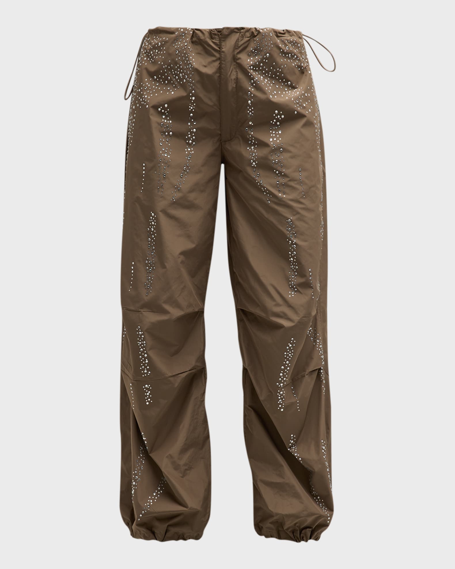 IN THE MOOD FOR LOVE Poppy Rhinestone Wide-Leg Parachute Pants | Neiman ...