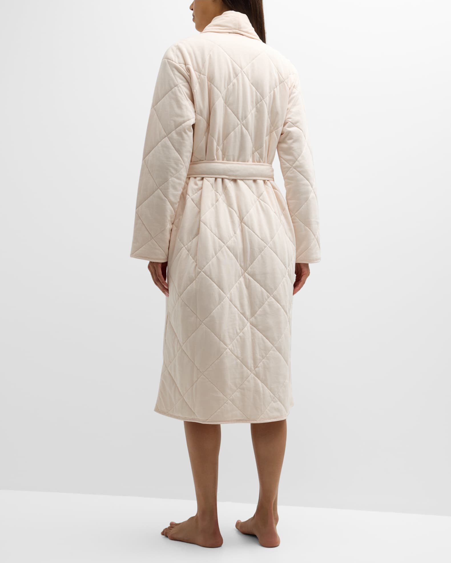 Skin Sia Quilted Shawl-Collar Robe | Neiman Marcus