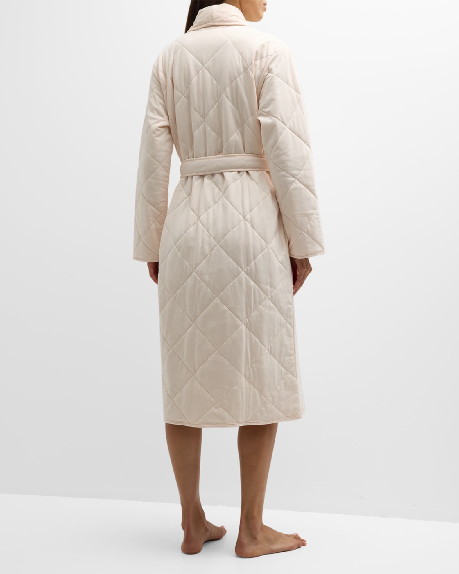 Skin Sia Quilted Shawl-Collar Robe | Neiman Marcus