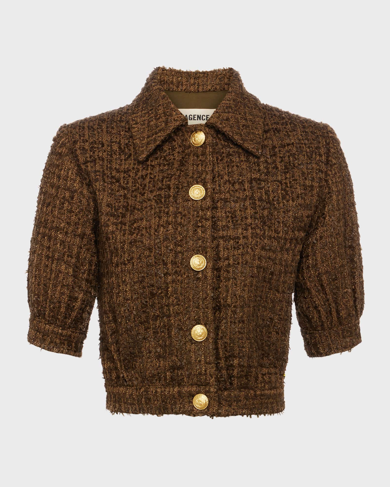 L'Agence Cove Tweed Cropped Jacket | Neiman Marcus