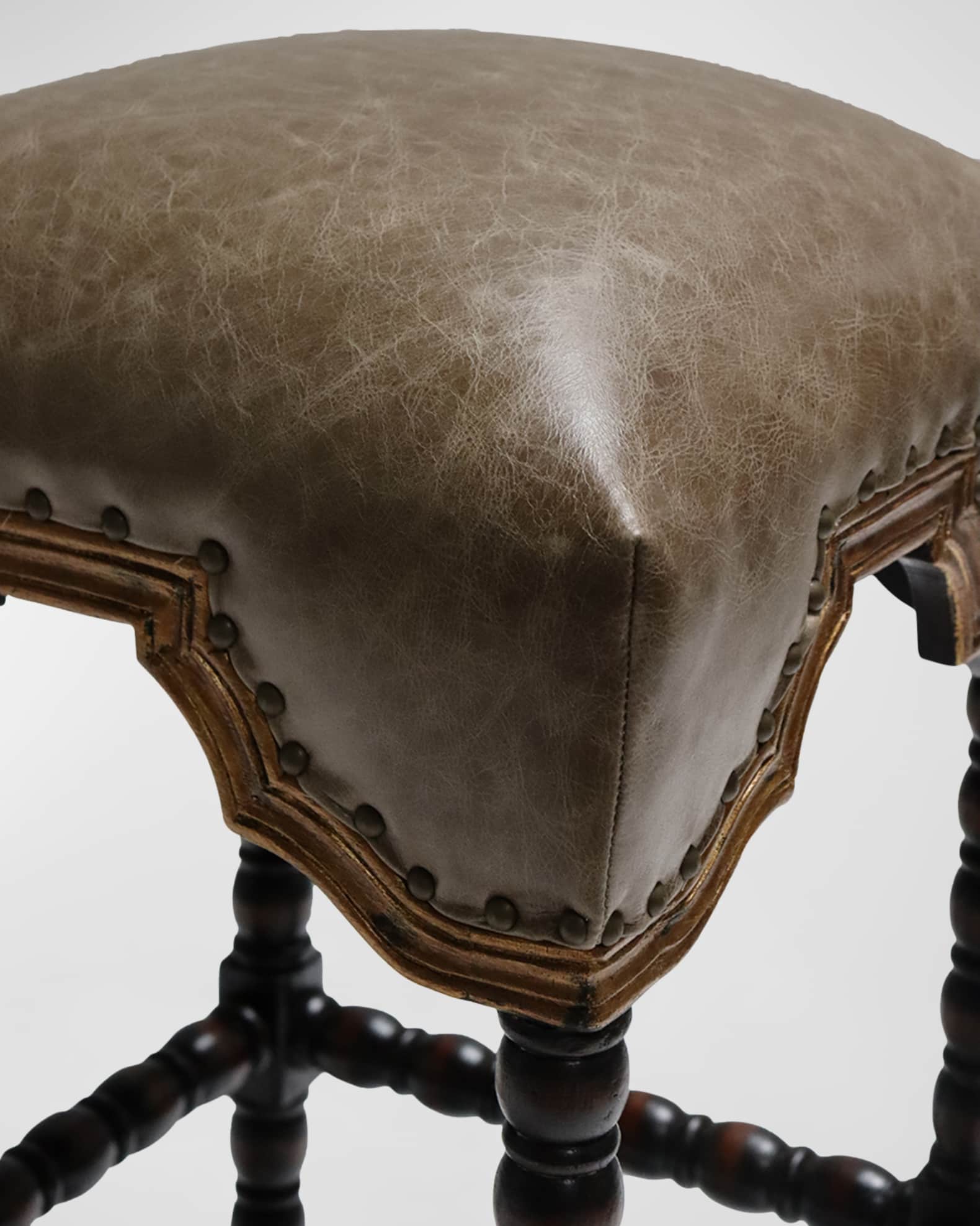 Peninsula Home Collection San Marco Leather Bar Stool - 30" | Neiman Marcus