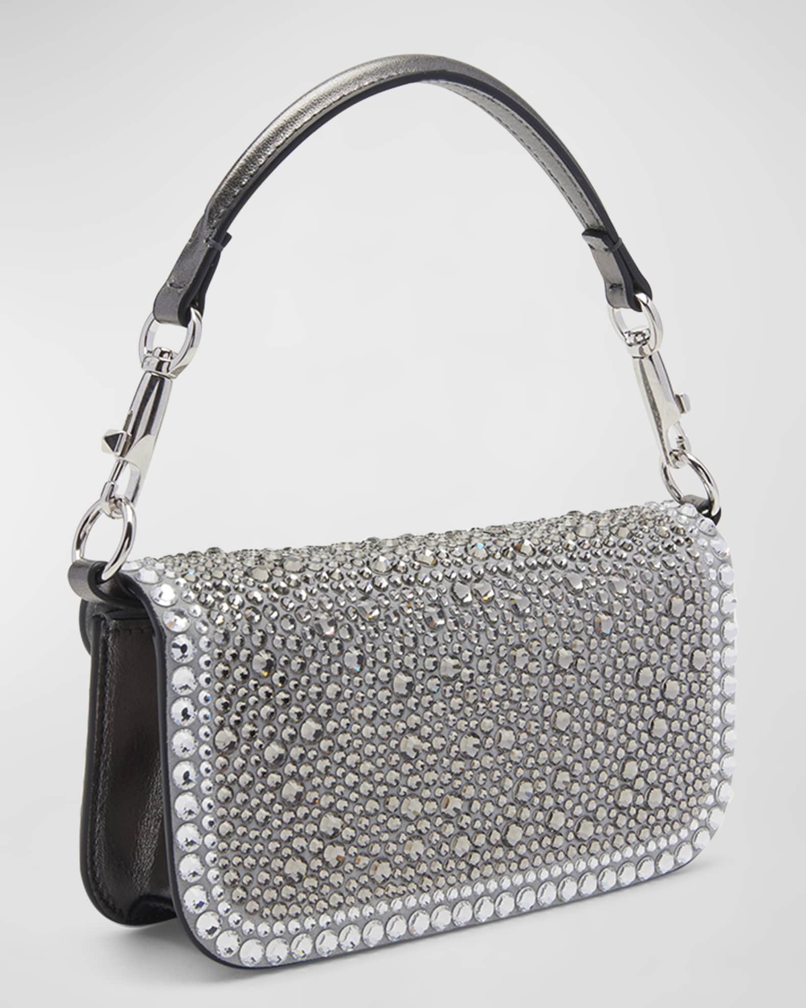 Valentino Garavani Loco Small Rhinestone Shoulder Bag | Neiman Marcus