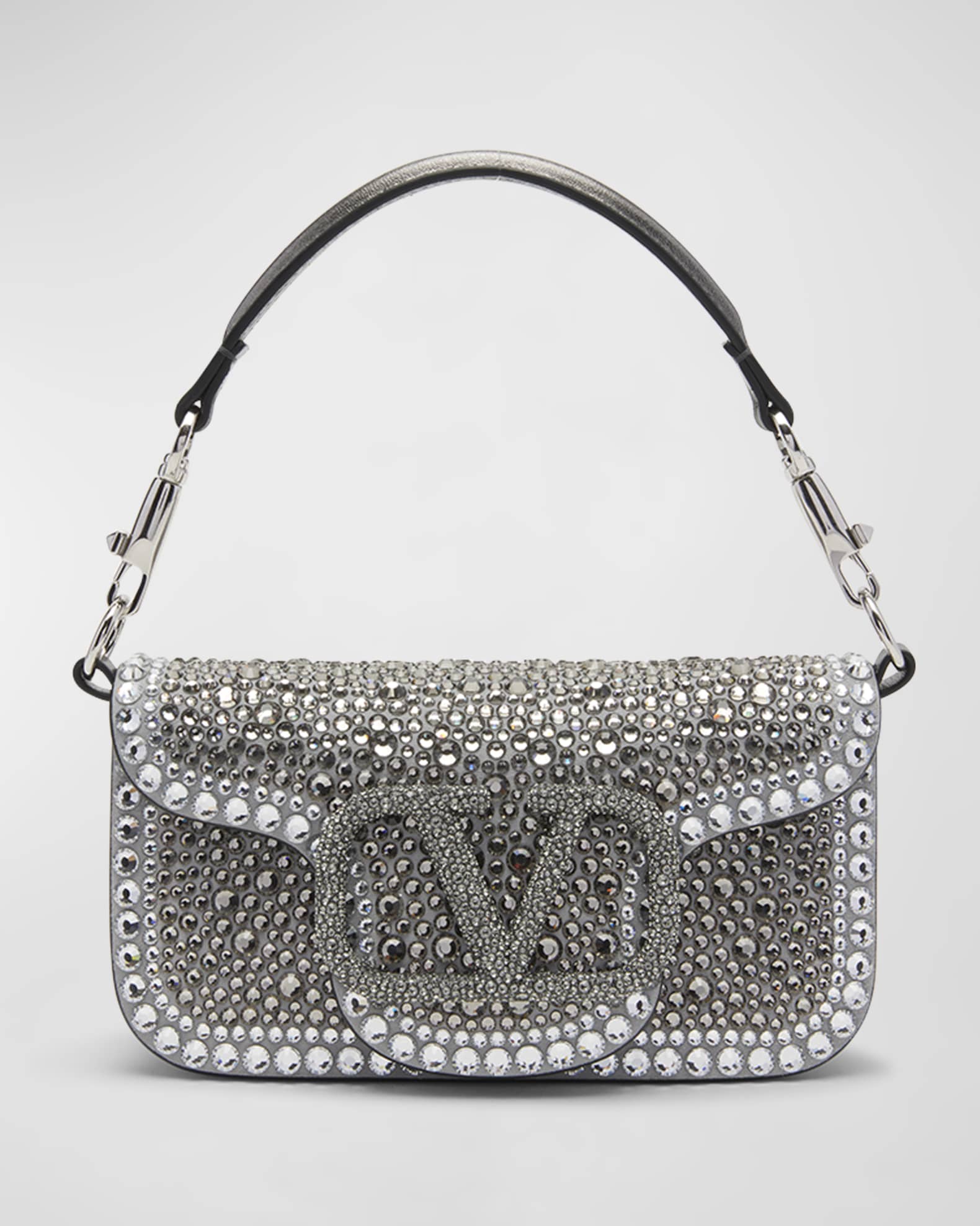 Valentino Garavani Loco Small Rhinestone Shoulder Bag | Neiman Marcus