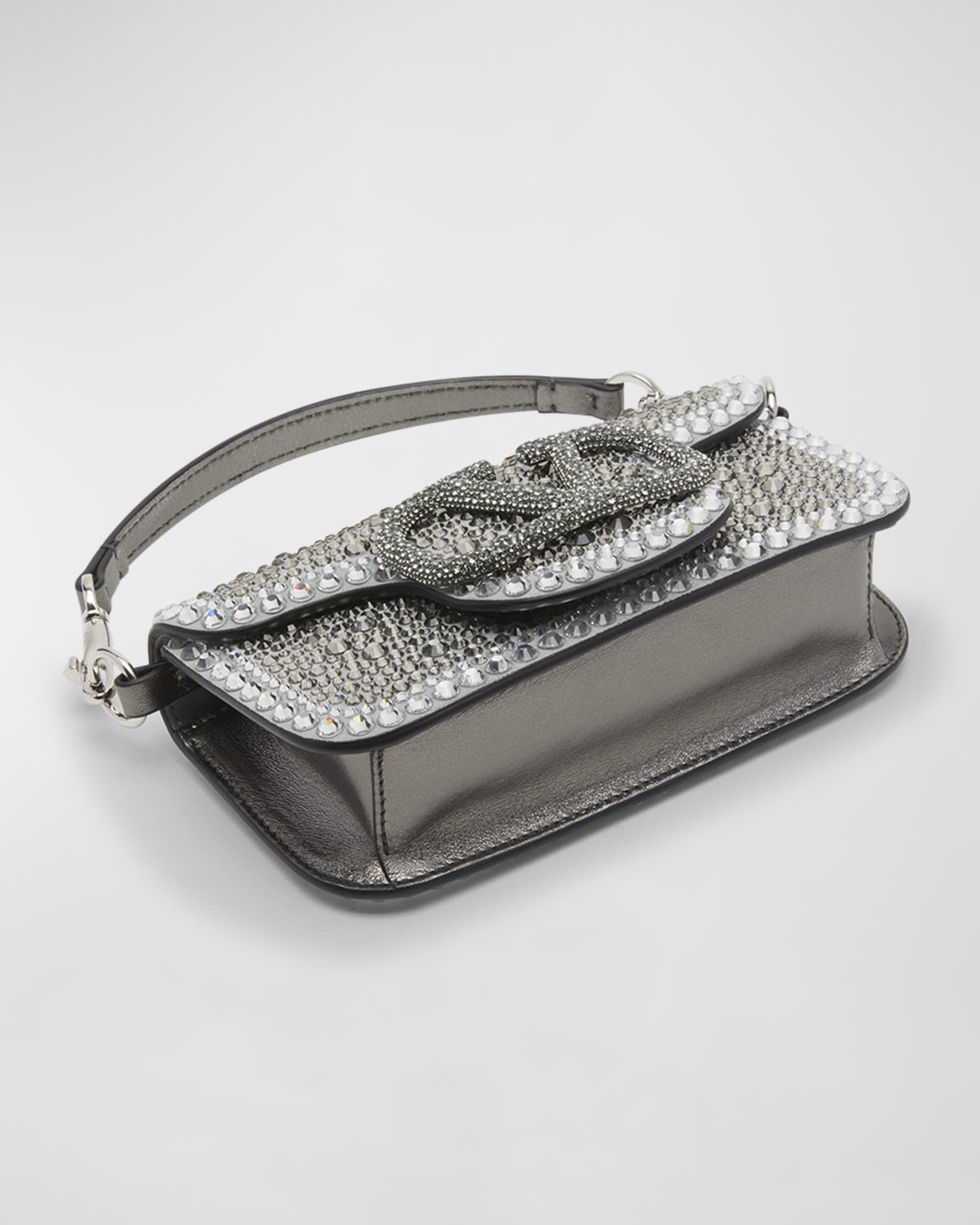 Valentino Garavani Loco Small Rhinestone Shoulder Bag | Neiman Marcus