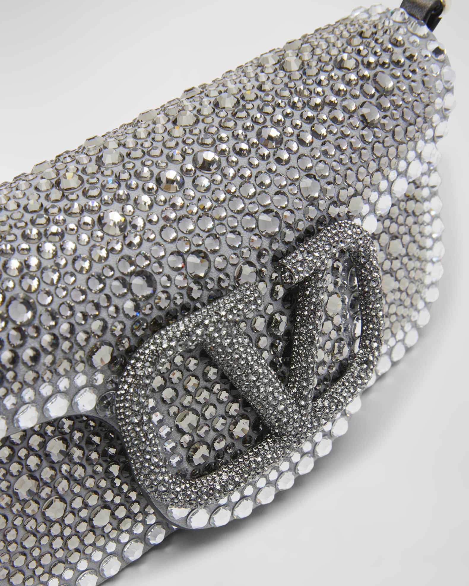 Valentino Garavani Loco Small Rhinestone Shoulder Bag | Neiman Marcus