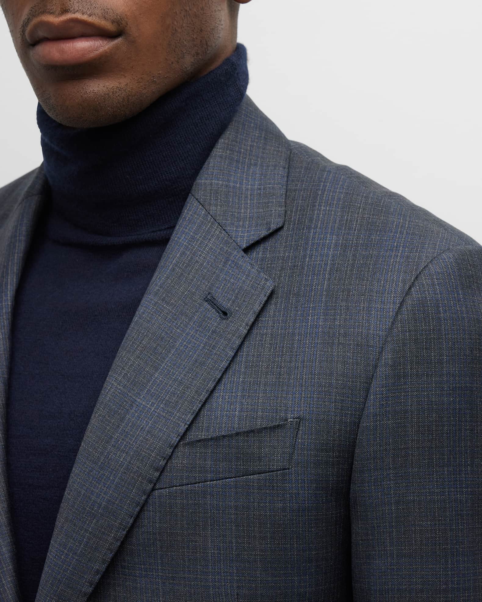 Emporio Armani Men's Plaid Wool Suit | Neiman Marcus