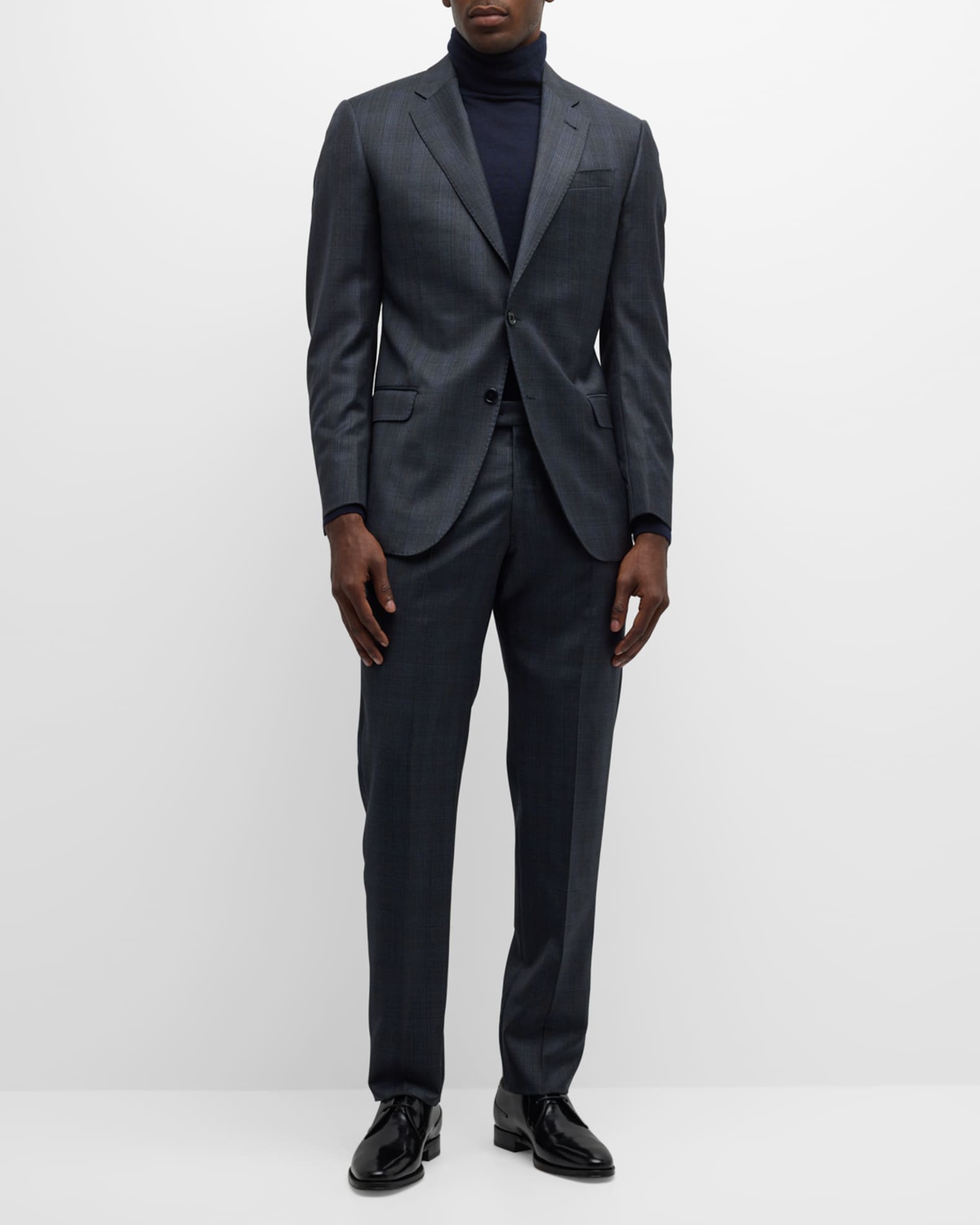 Emporio Armani Men's Plaid Wool Suit | Neiman Marcus