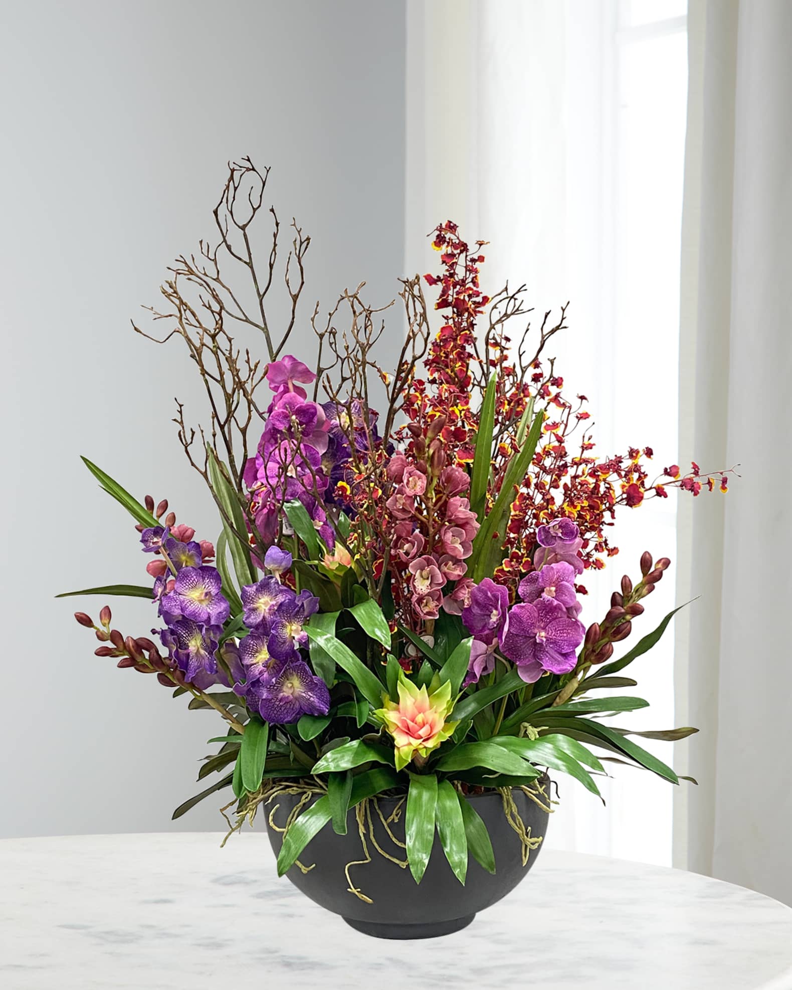 Winward Home Vanda Orchid Plant in Bowl | Neiman Marcus