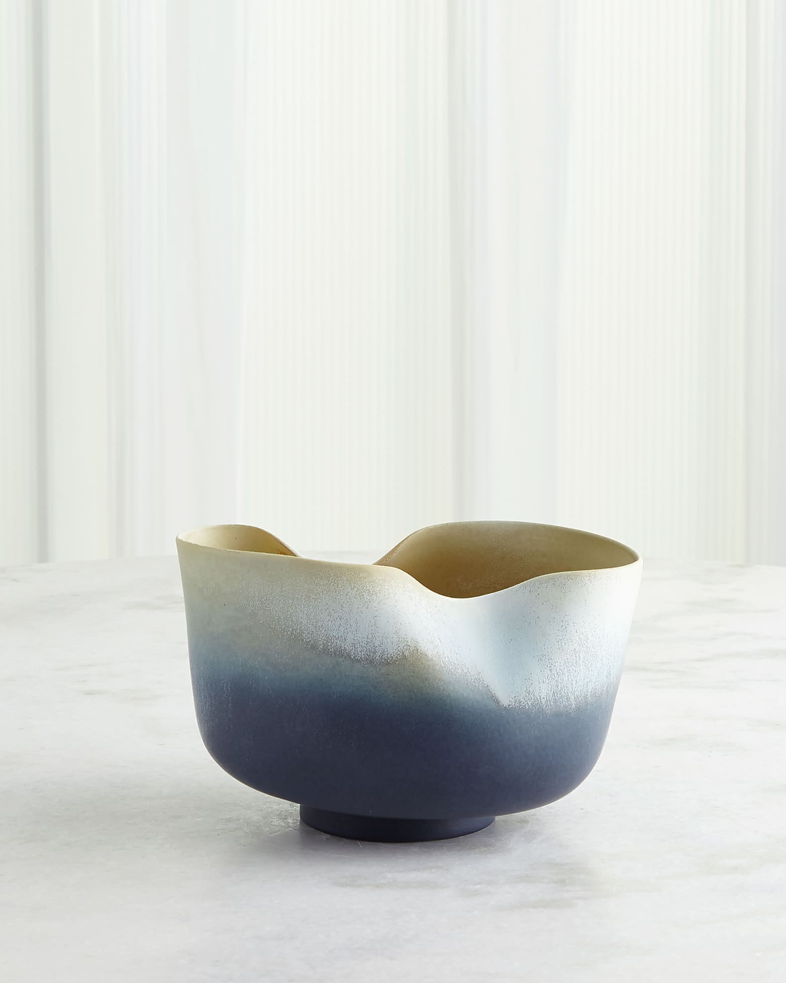 Global Views Indent Ceramic Bowl | Neiman Marcus