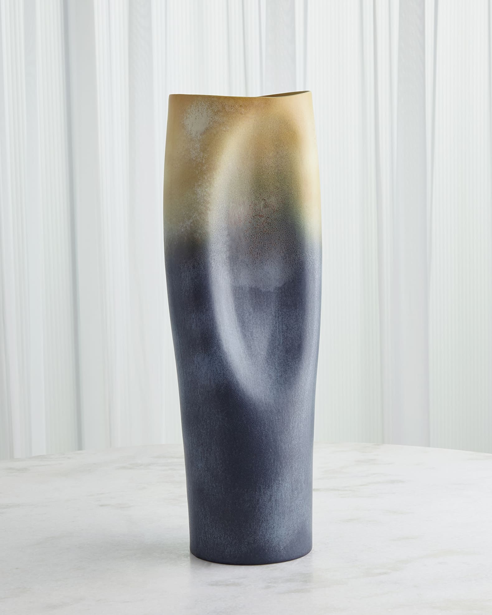 Global Views Indent Ceramic Vase, Large | Neiman Marcus