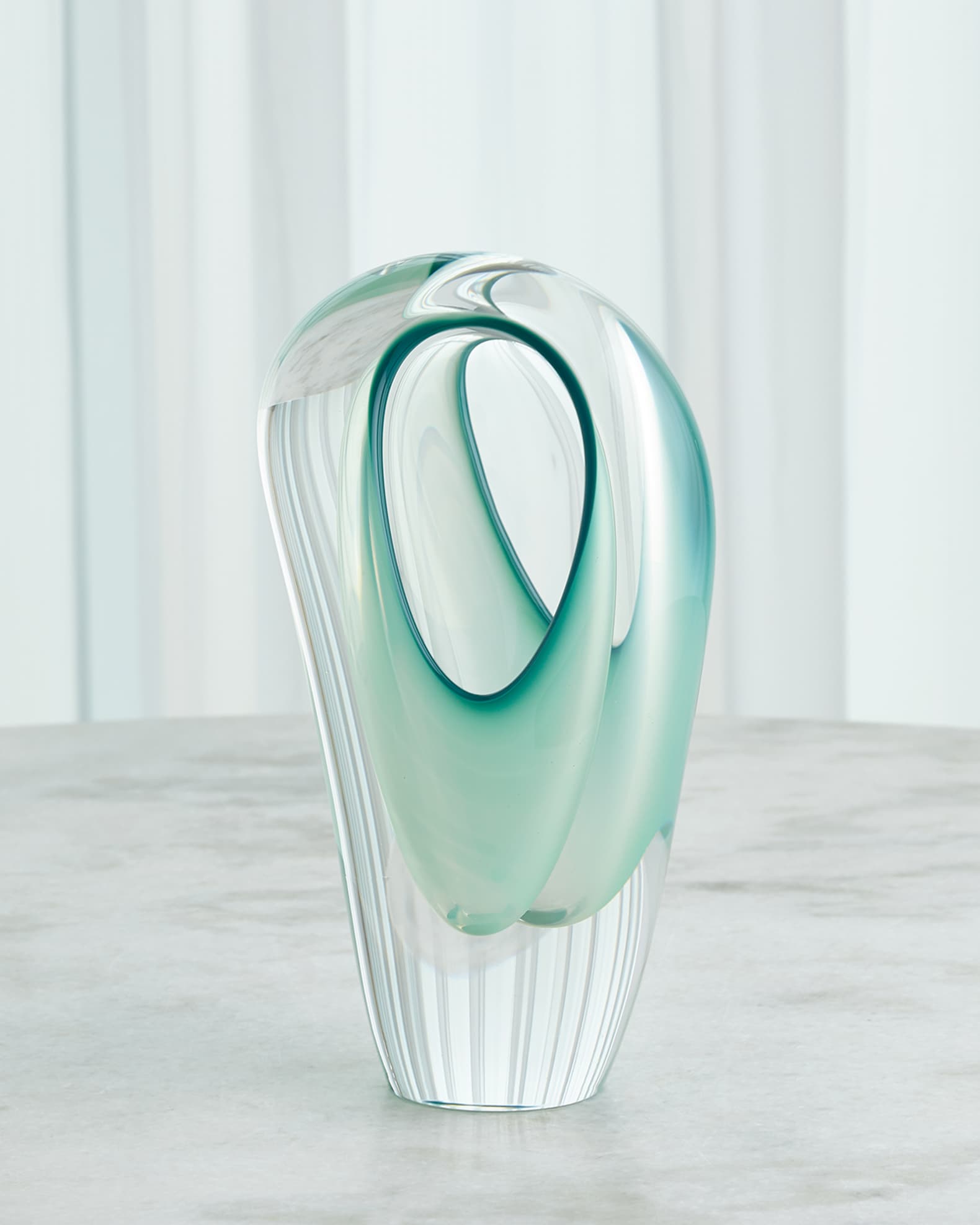 Global Views Double Glass Vase, Wintergreen | Neiman Marcus