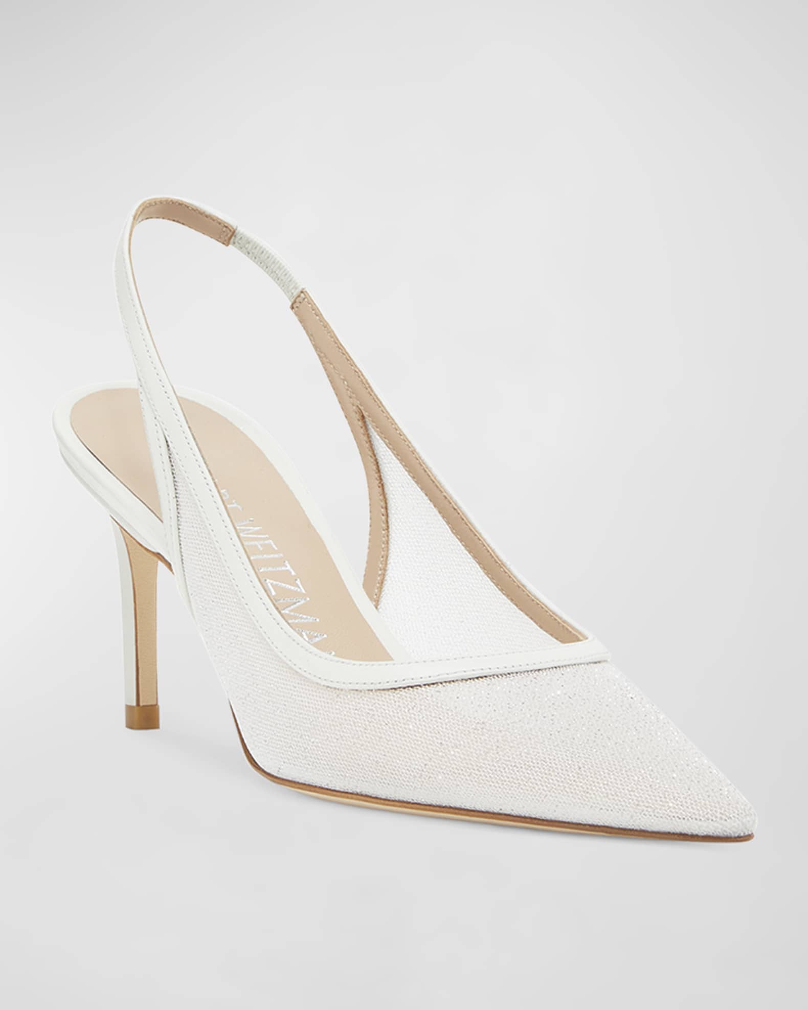 Stuart Weitzman Stuart Mesh Slingback Pumps | Neiman Marcus