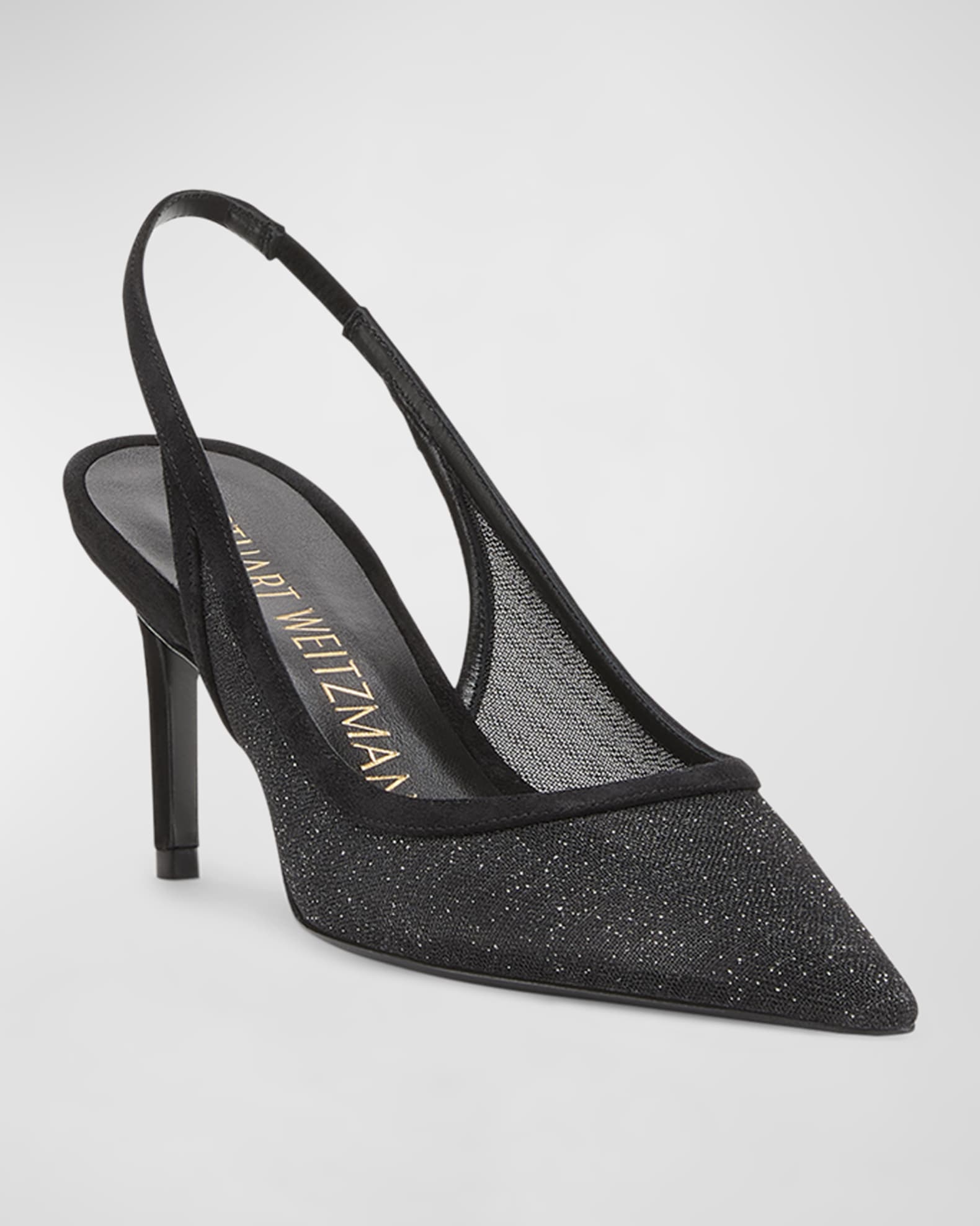Stuart Weitzman Stuart Mesh Slingback Pumps | Neiman Marcus