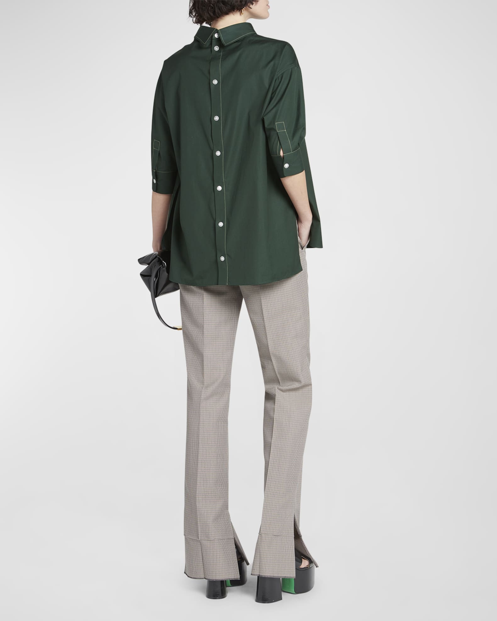 Marni Backwards Button-Up Top | Neiman Marcus