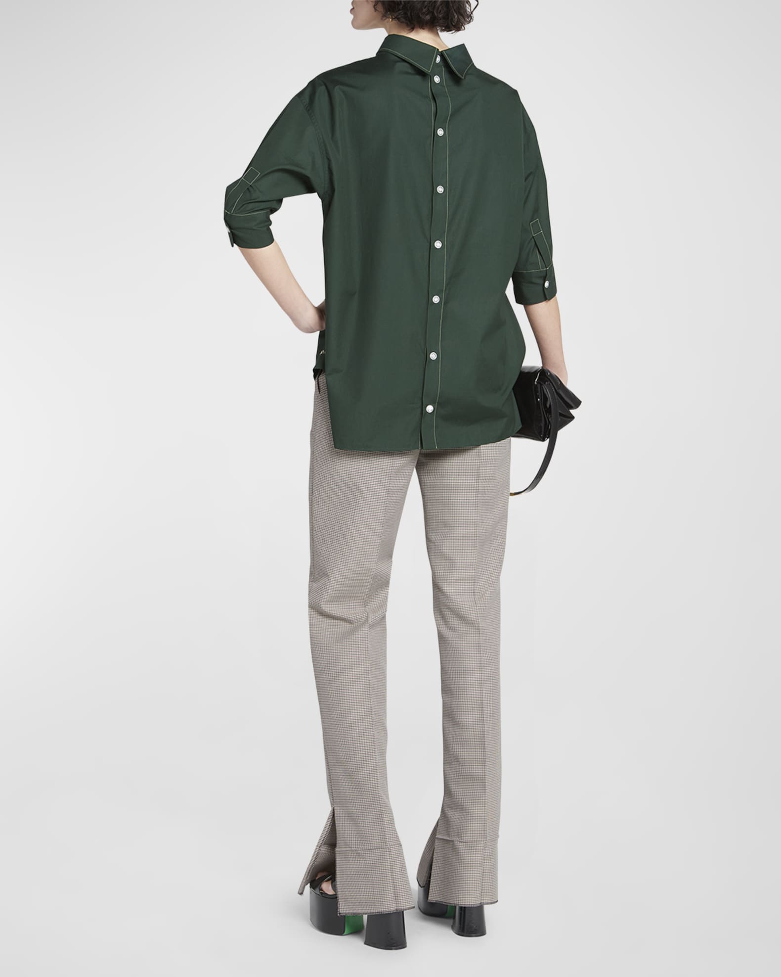 Marni Backwards Button-Up Top | Neiman Marcus
