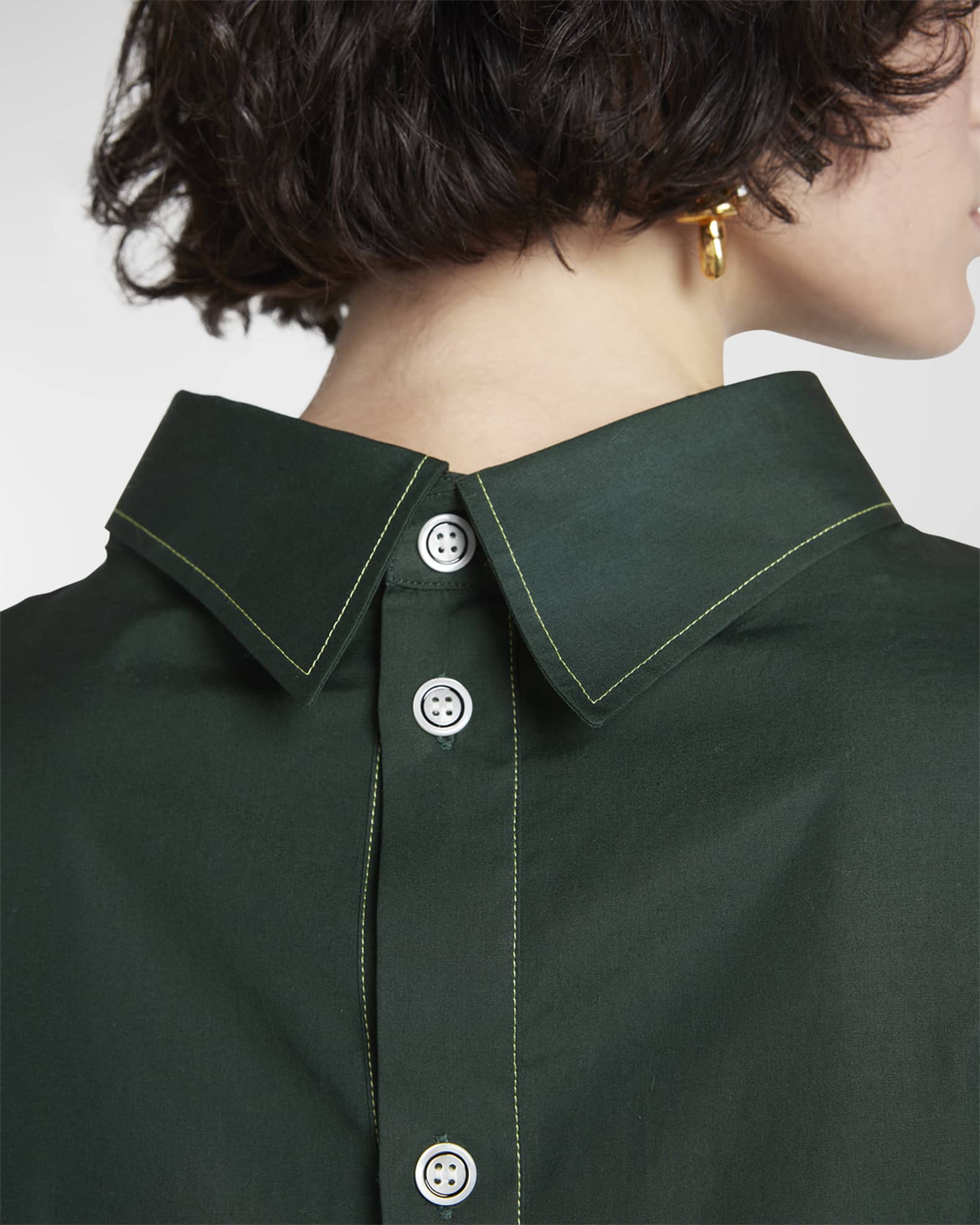 Marni Backwards Button-Up Top | Neiman Marcus