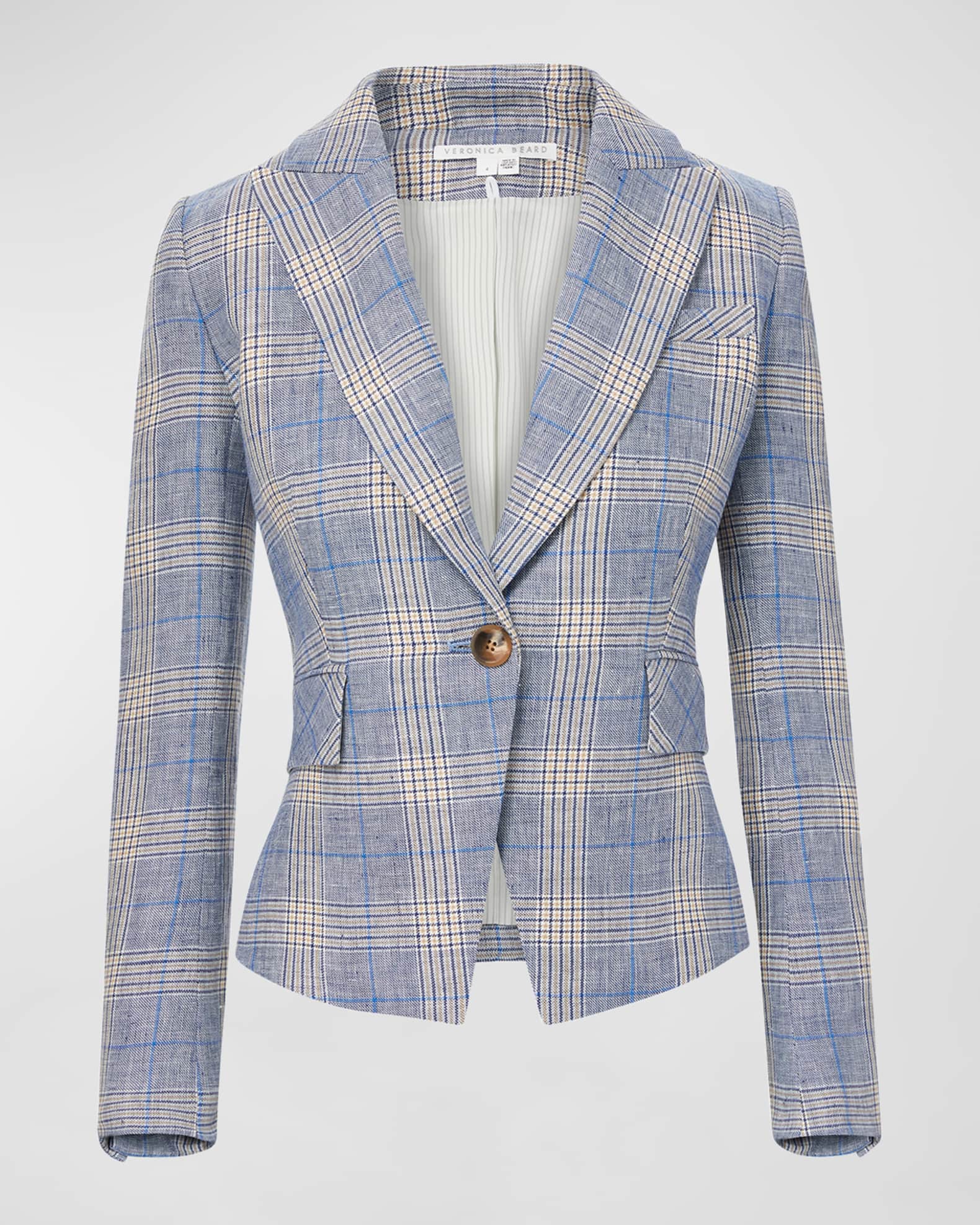 Single-Breasted Plaid Short Suit | Neiman Marcus