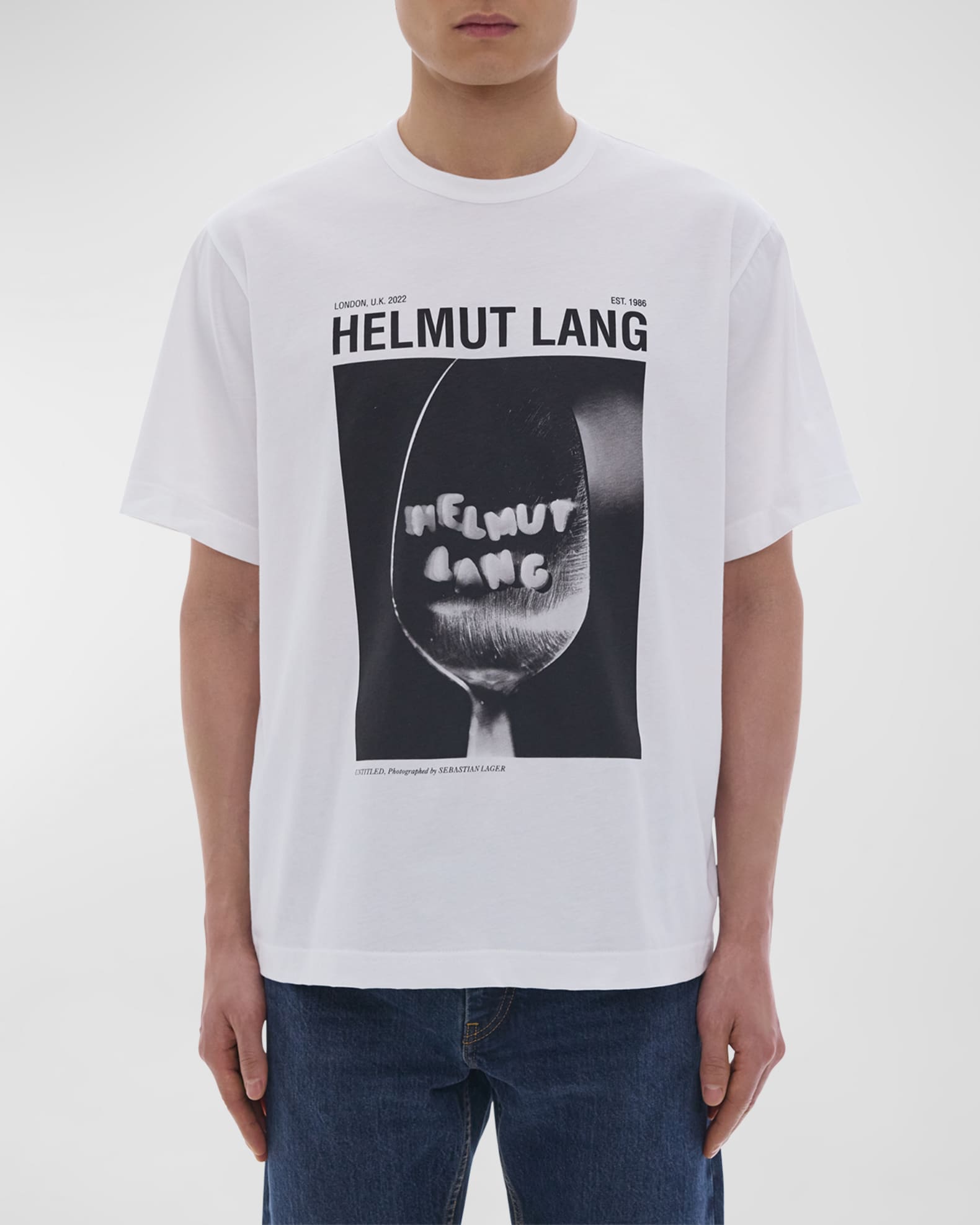 Helmut Lang Men's Photographic Logo T-Shirt | Neiman Marcus