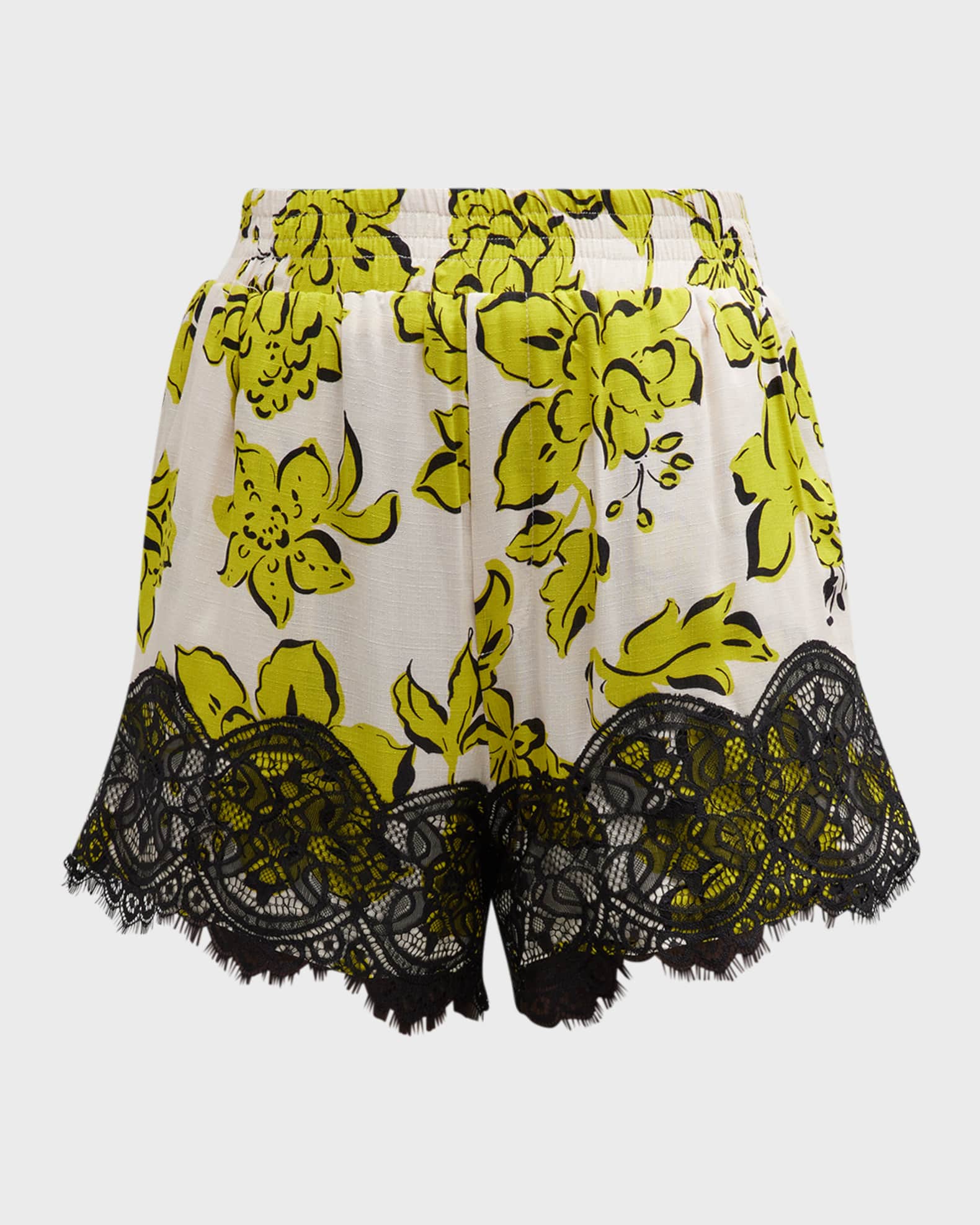 Le Superbe Everlasting Floral Lace-Trim Boxer Shorts | Neiman Marcus