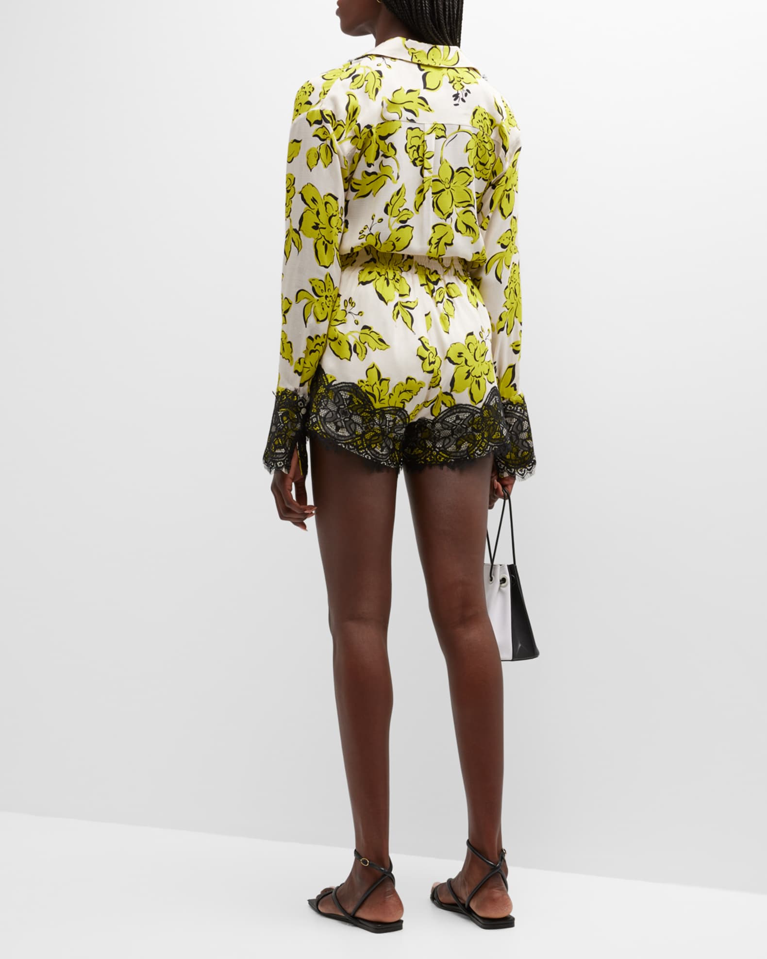 Le Superbe Everlasting Floral Lace-Trim Boxer Shorts | Neiman Marcus