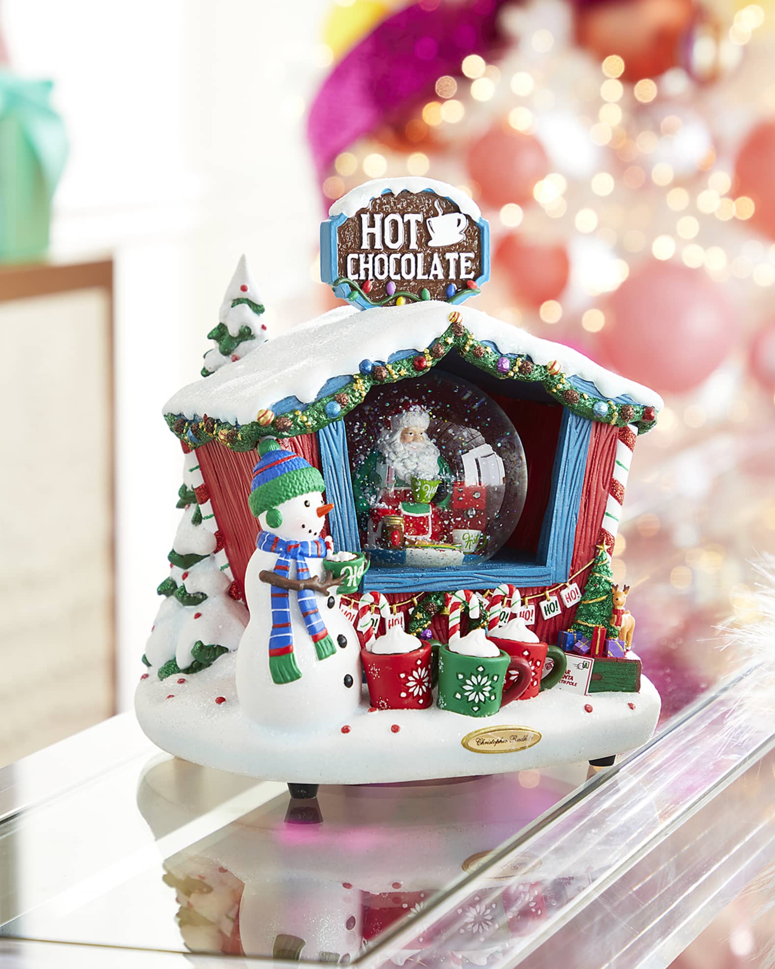 Christopher Radko Santas Cocoa Stand Snowglobe | Neiman Marcus